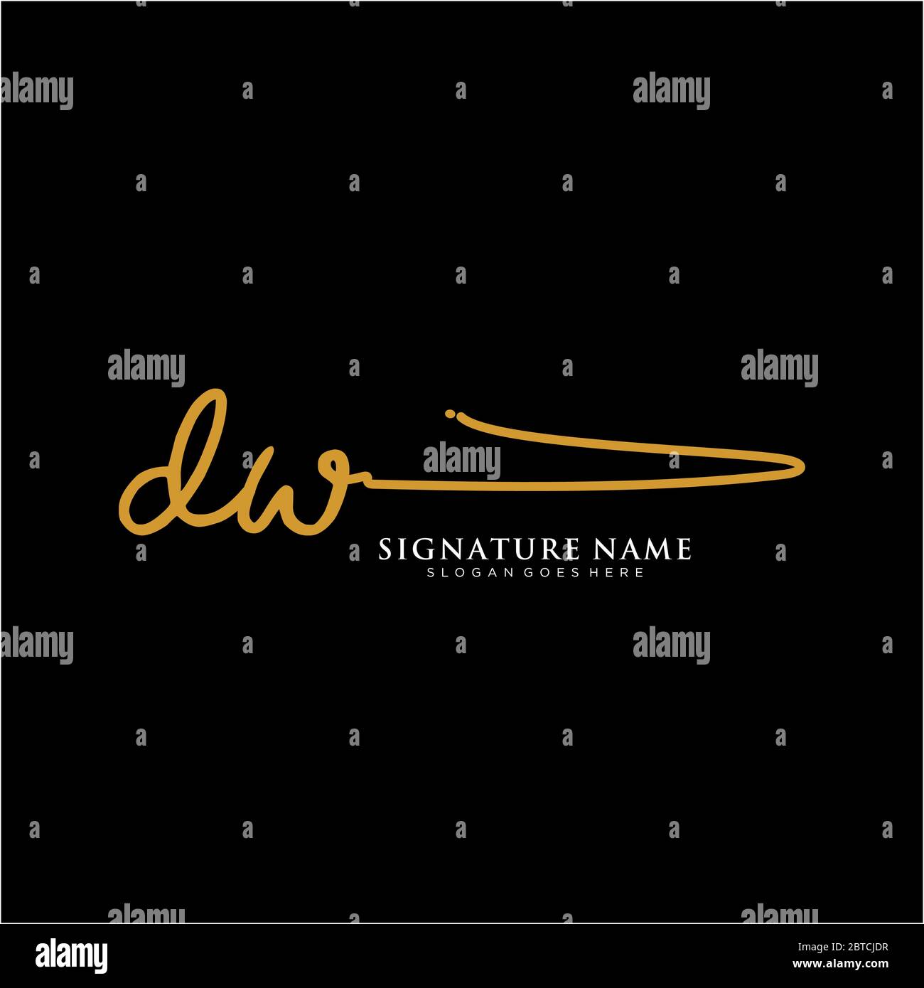 Dw initials logo Stock Vector Images - Alamy