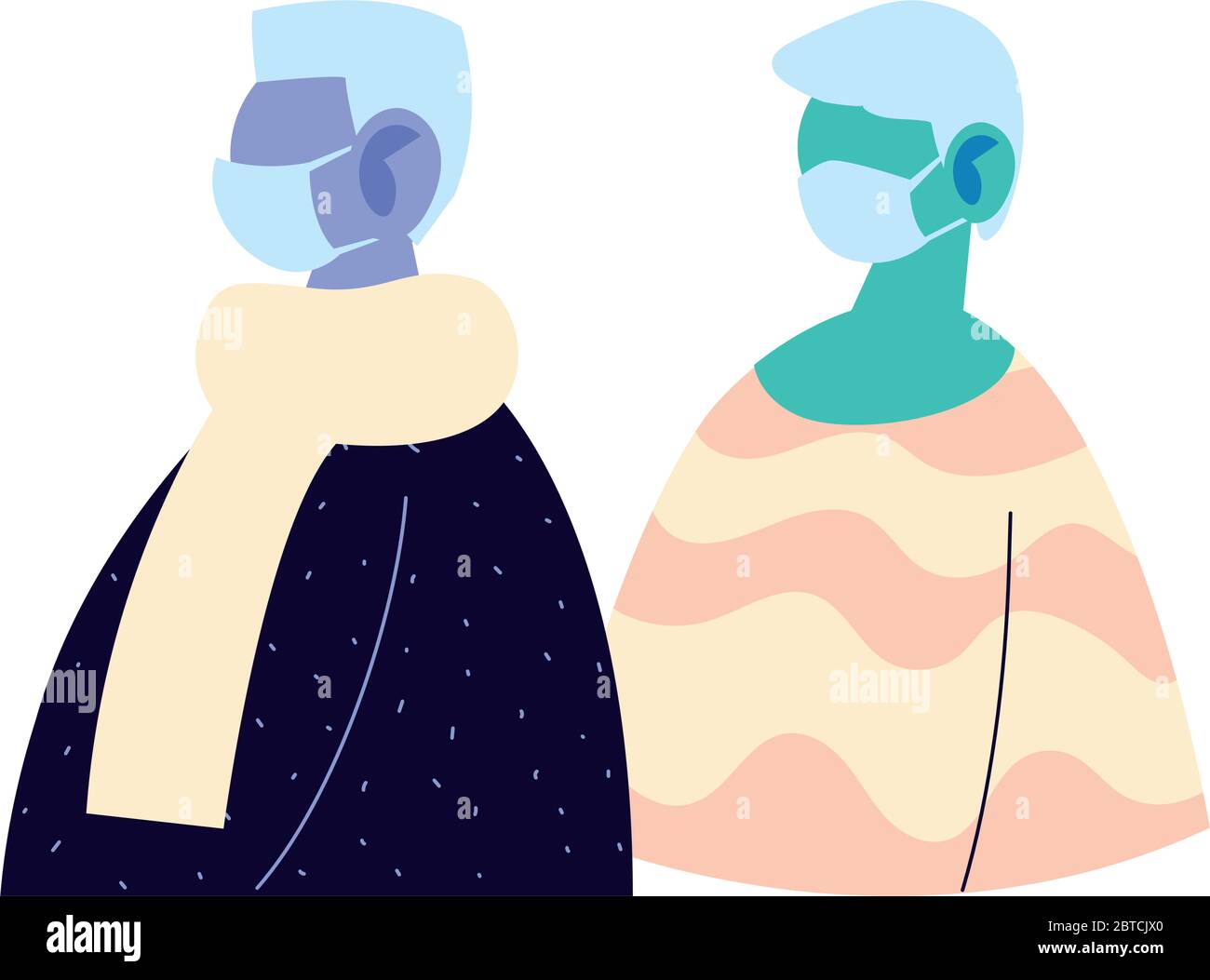 men avatars cartoons with masks design of Medical care and covid 19 ...