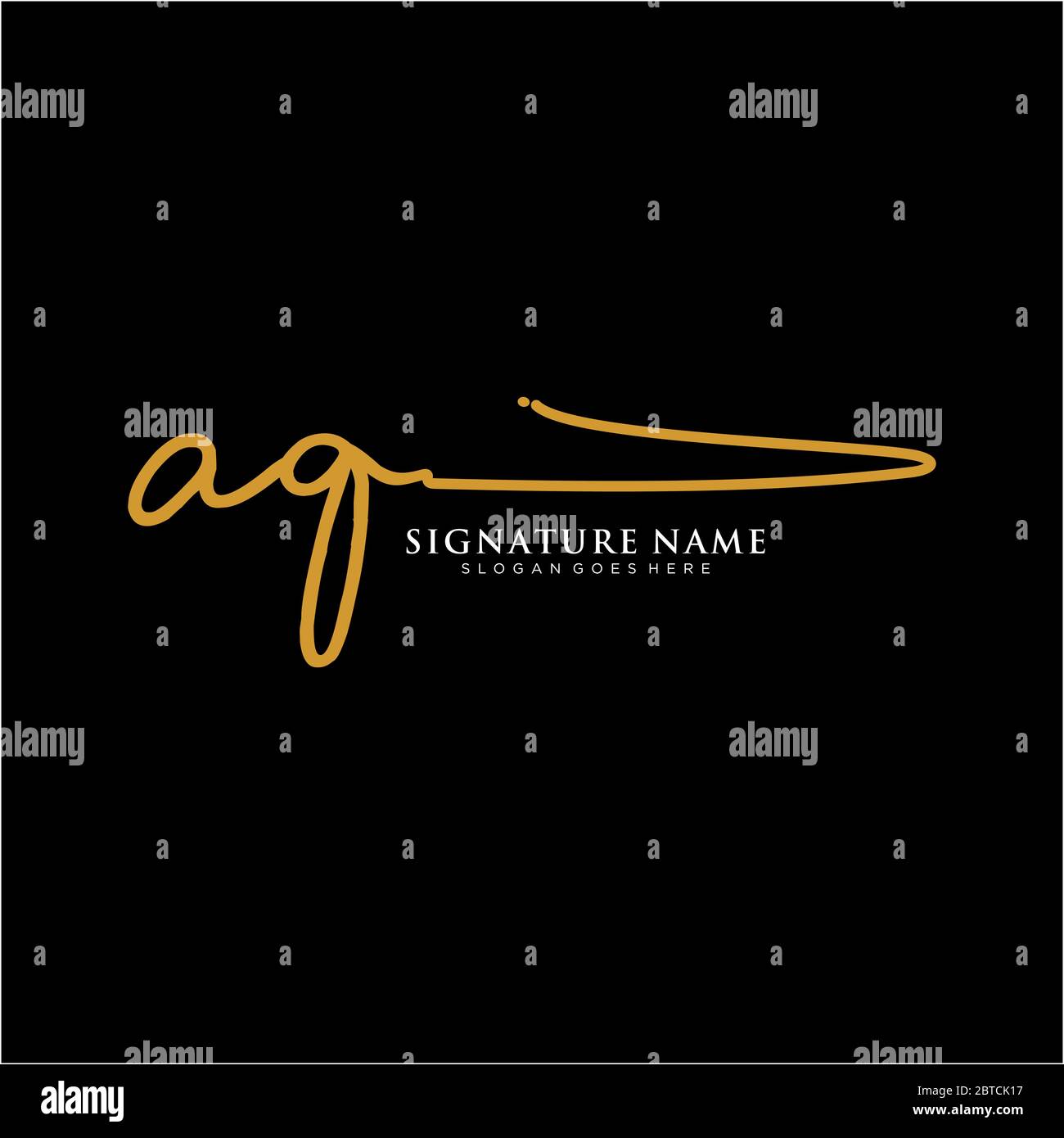 Aq initials logo hi-res stock photography and images - Alamy