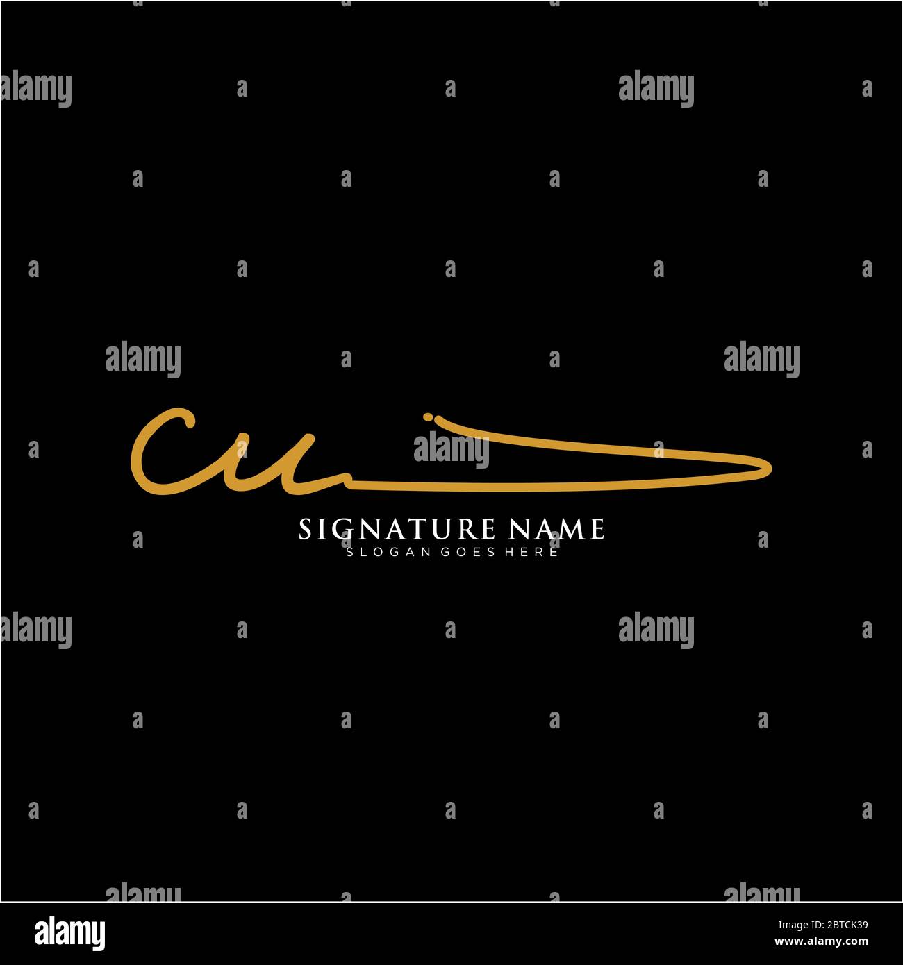 Cu initials logo hi-res stock photography and images - Alamy