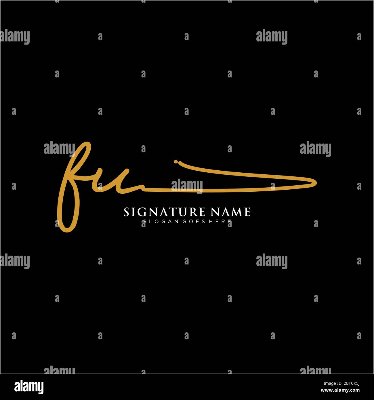 Fu initials logo hi-res stock photography and images - Alamy