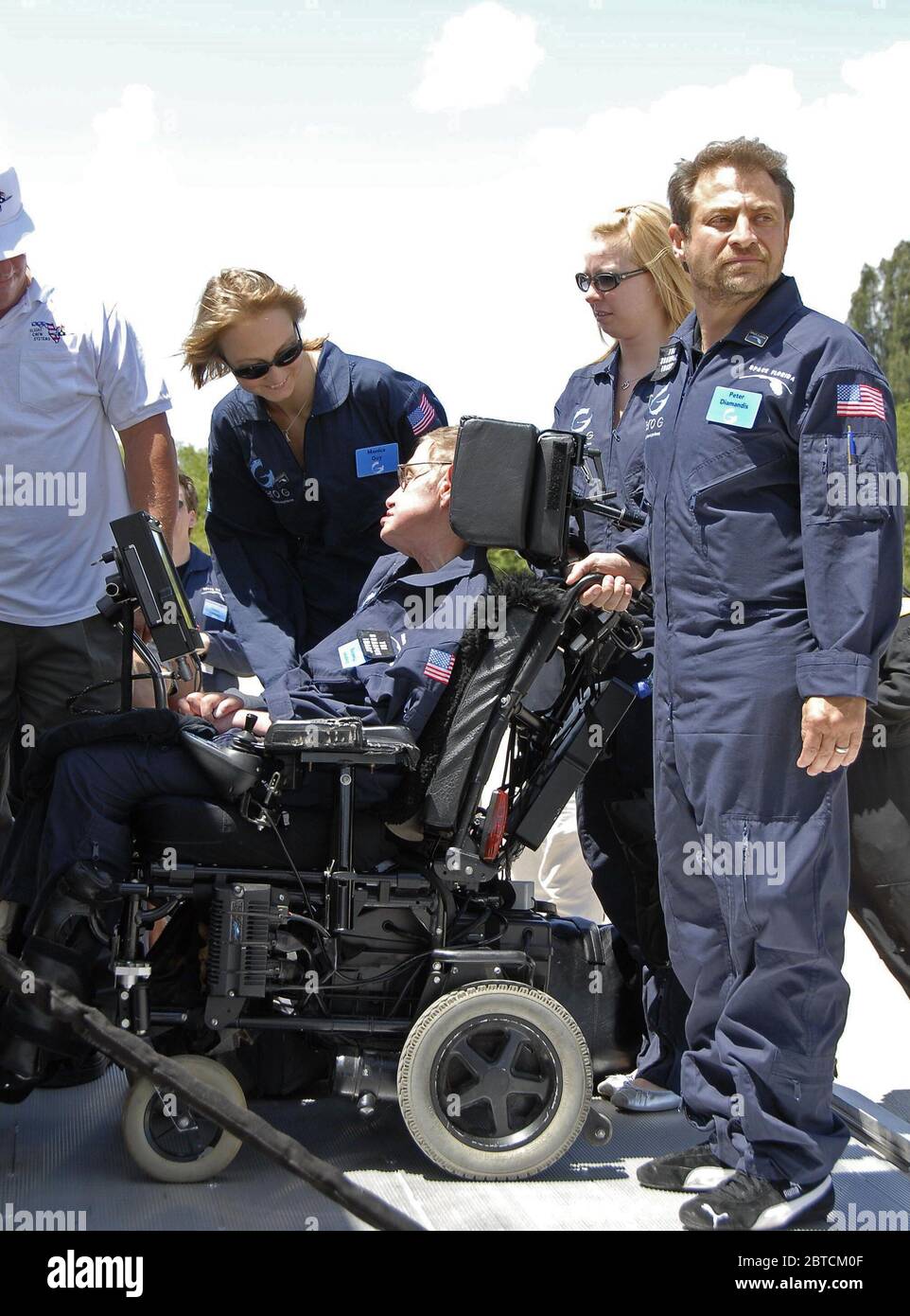 2007 - Noted physicist Stephen Hawking greets the media after his ...