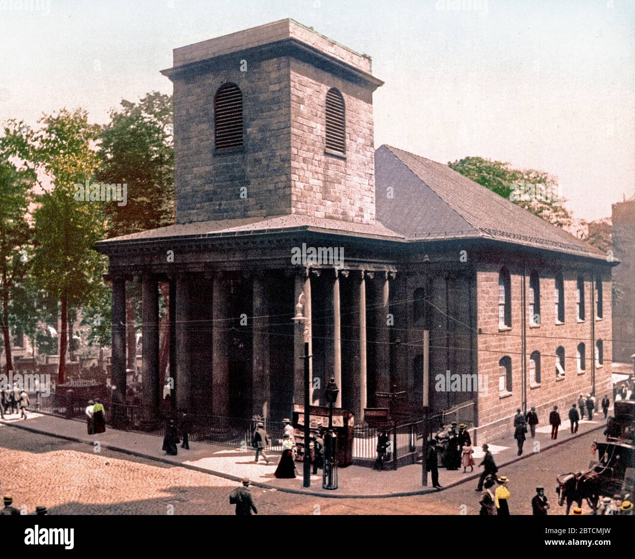 King's Chapel, Boston ca. 1900 Stock Photo - Alamy