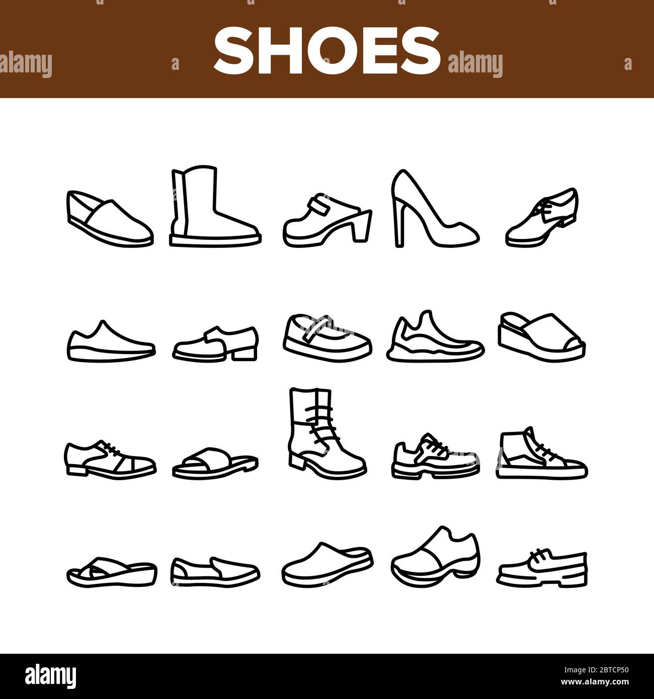 Black lace platform shoes Stock Vector Images - Alamy