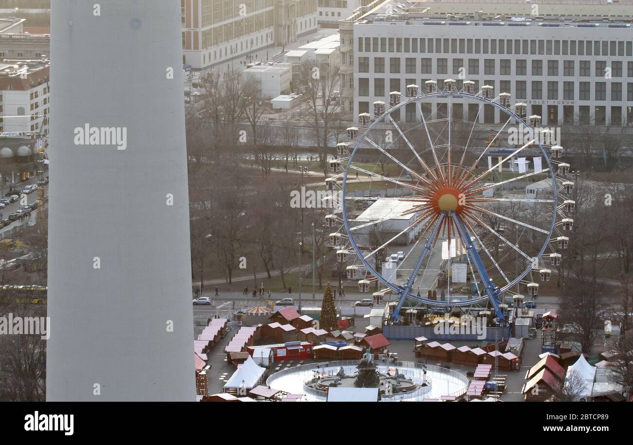 BERLIN, GERMANY - December 31, 2019: View of Ferris Wheel at ...