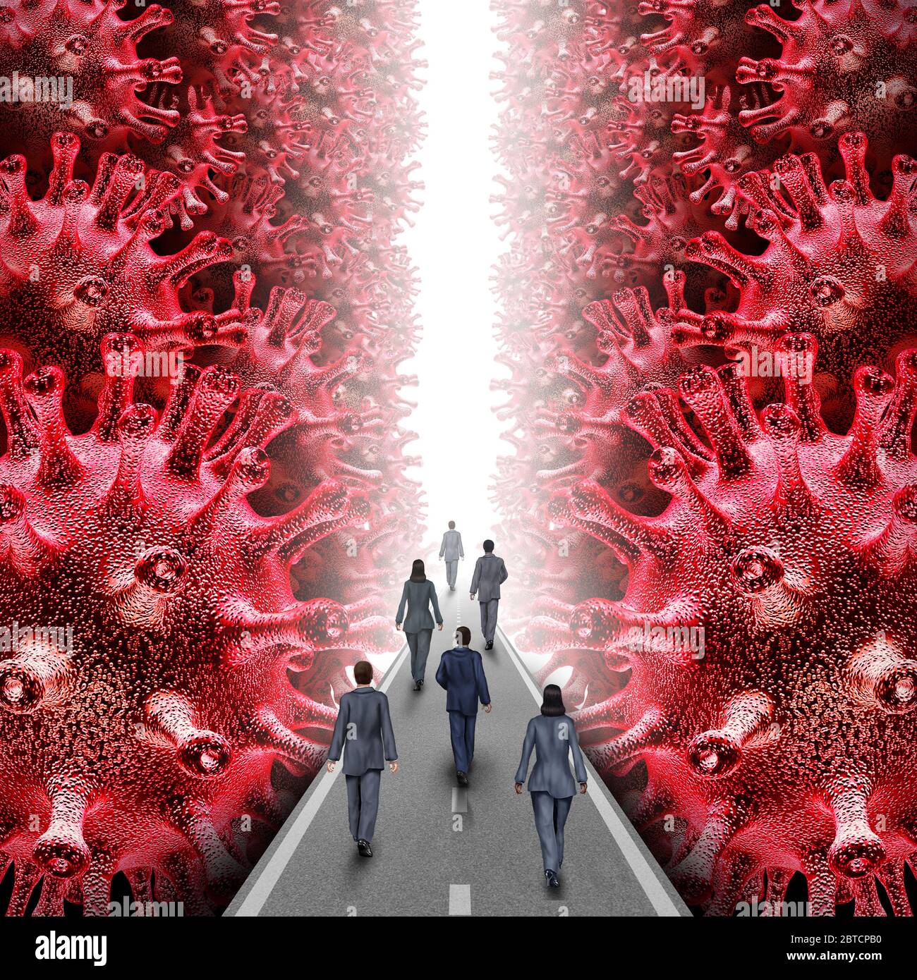 Virus Freedom concept and lockdown escape concept as people escaping ...