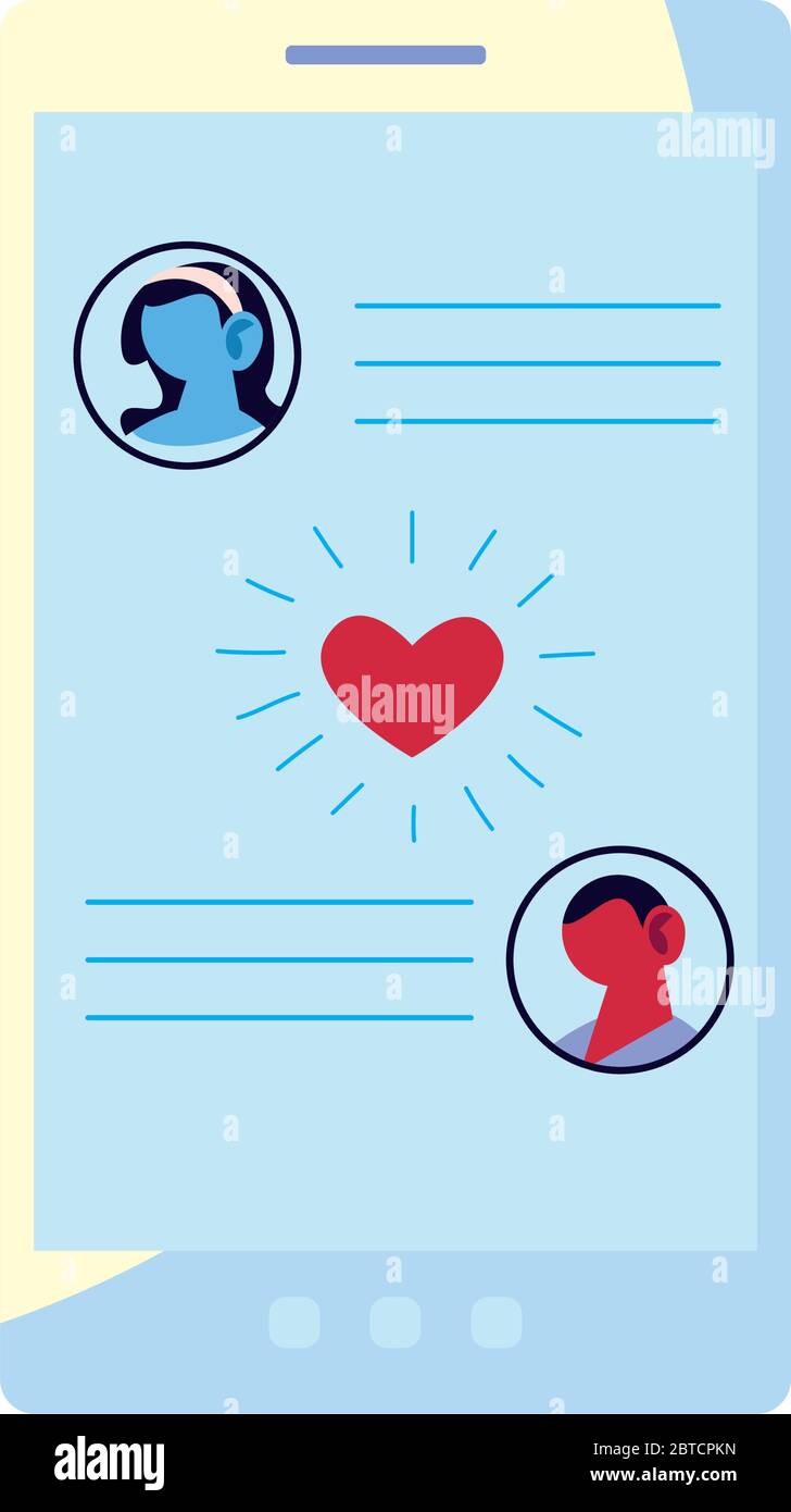 Chatting with smartphone man and woman avatar design, Message chat and ...