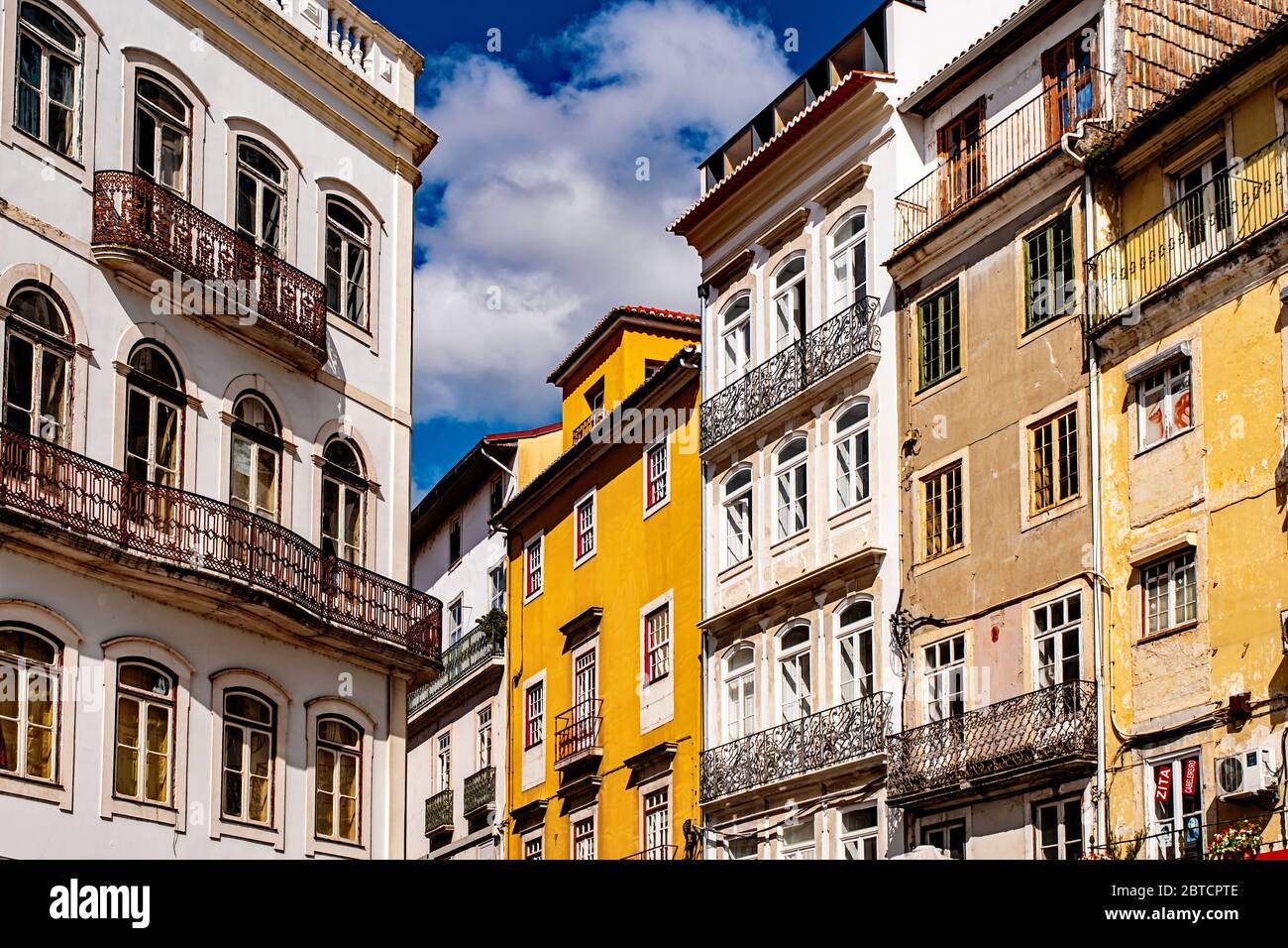 Colorful facades with balconies hi-res stock photography and images - Alamy