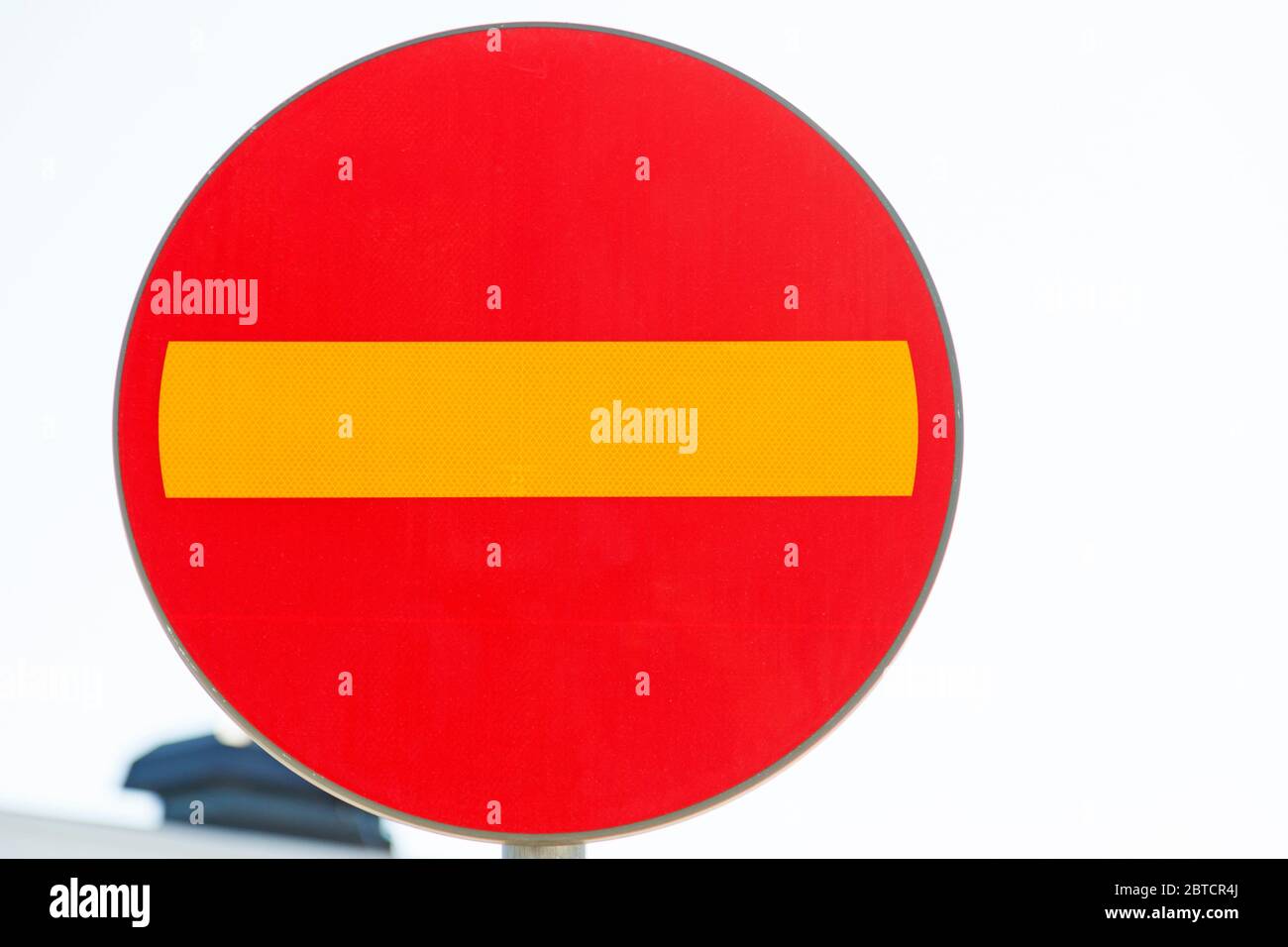 traffic sign which means prohibited entry Stock Photo - Alamy