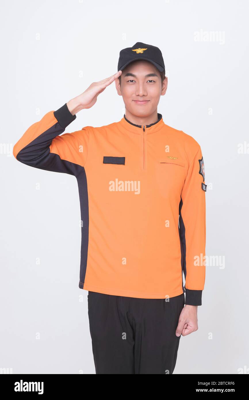 Firefighter salute hi-res stock photography and images - Alamy