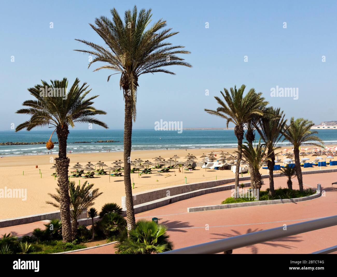 Morocco, Agadir, Coastline with beach and promenade Stock Photo - Alamy