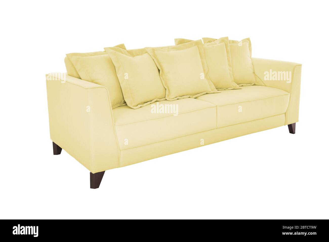 Studio shot of a beautiful modern sofa isolated on white background ...