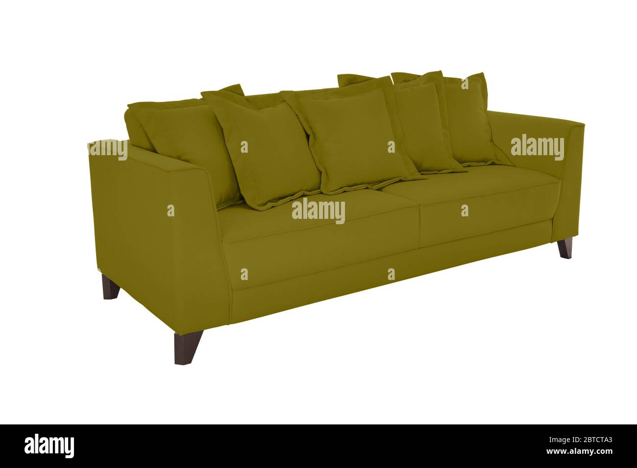 Studio shot of a beautiful modern sofa isolated on white background ...