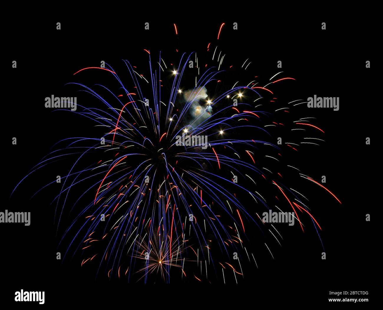 Red White Blue Fireworks High Resolution Stock Photography and Images ...