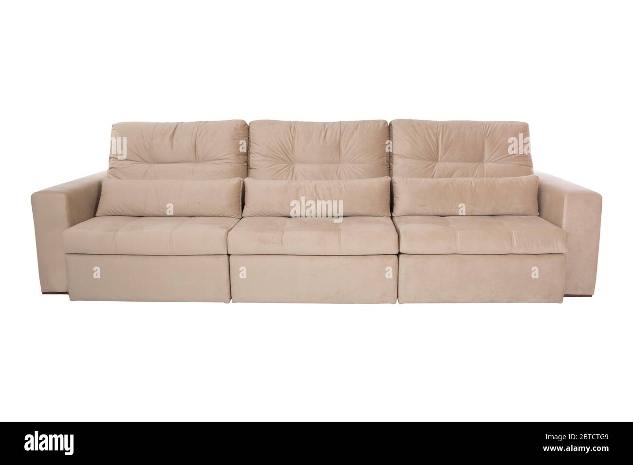 Studio shot of a beautiful modern sofa isolated on white background ...