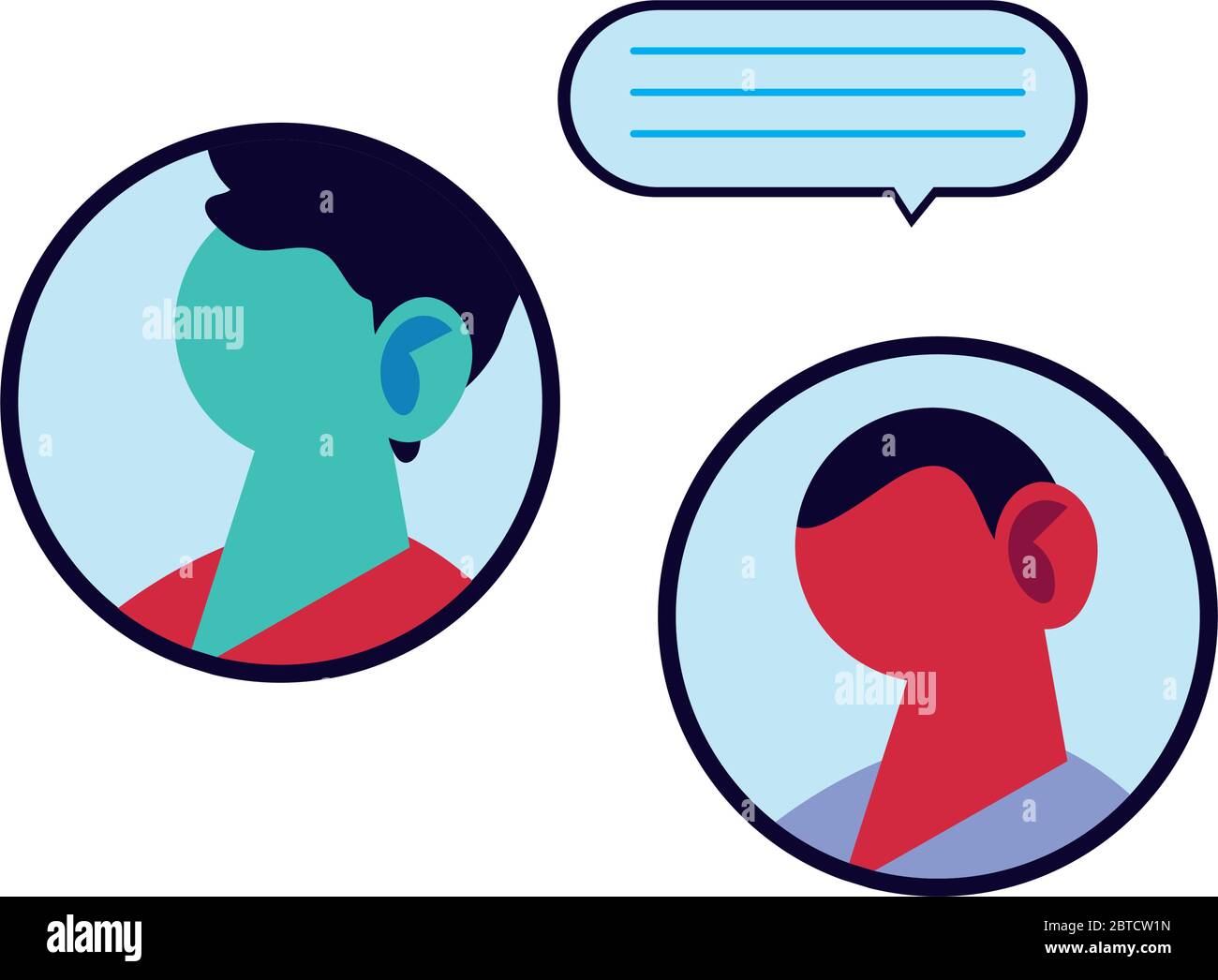 Men cartoons chatting with bubble design, Message chat and ...
