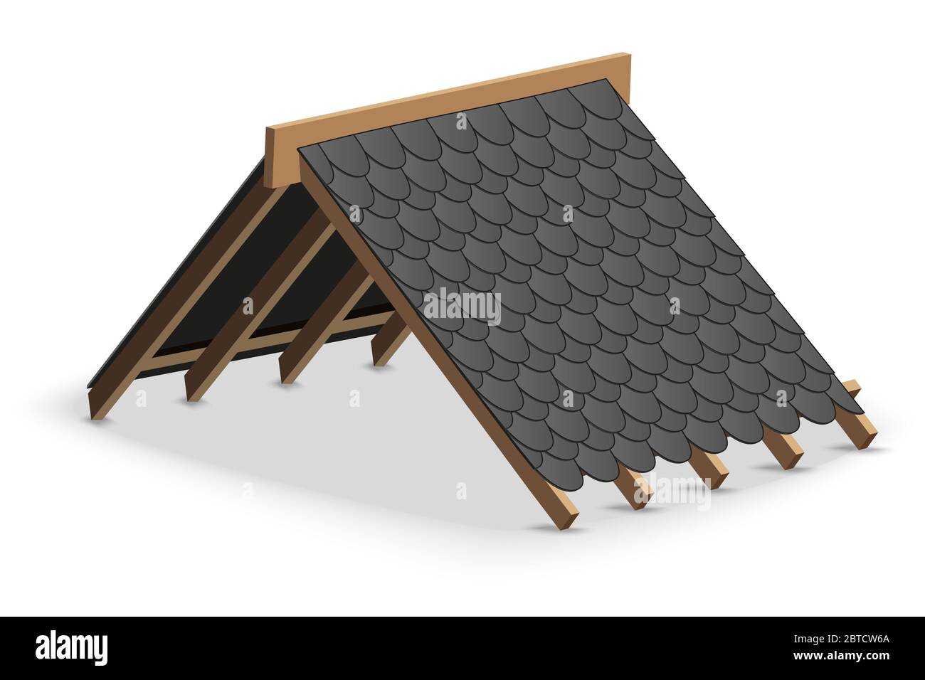 Asphalt roof Cut Out Stock Images & Pictures - Alamy
