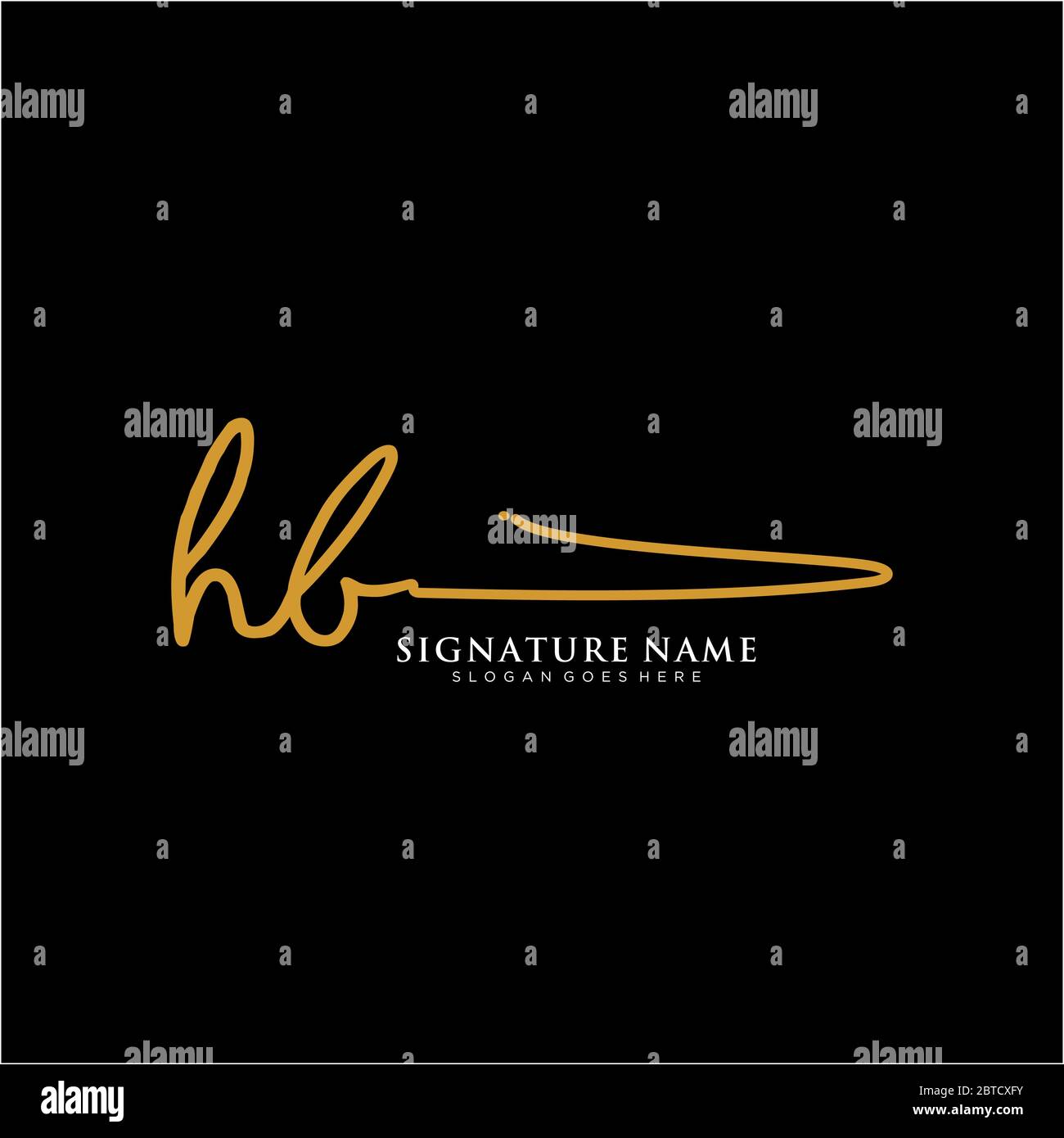 Hb initials logo hi-res stock photography and images - Alamy