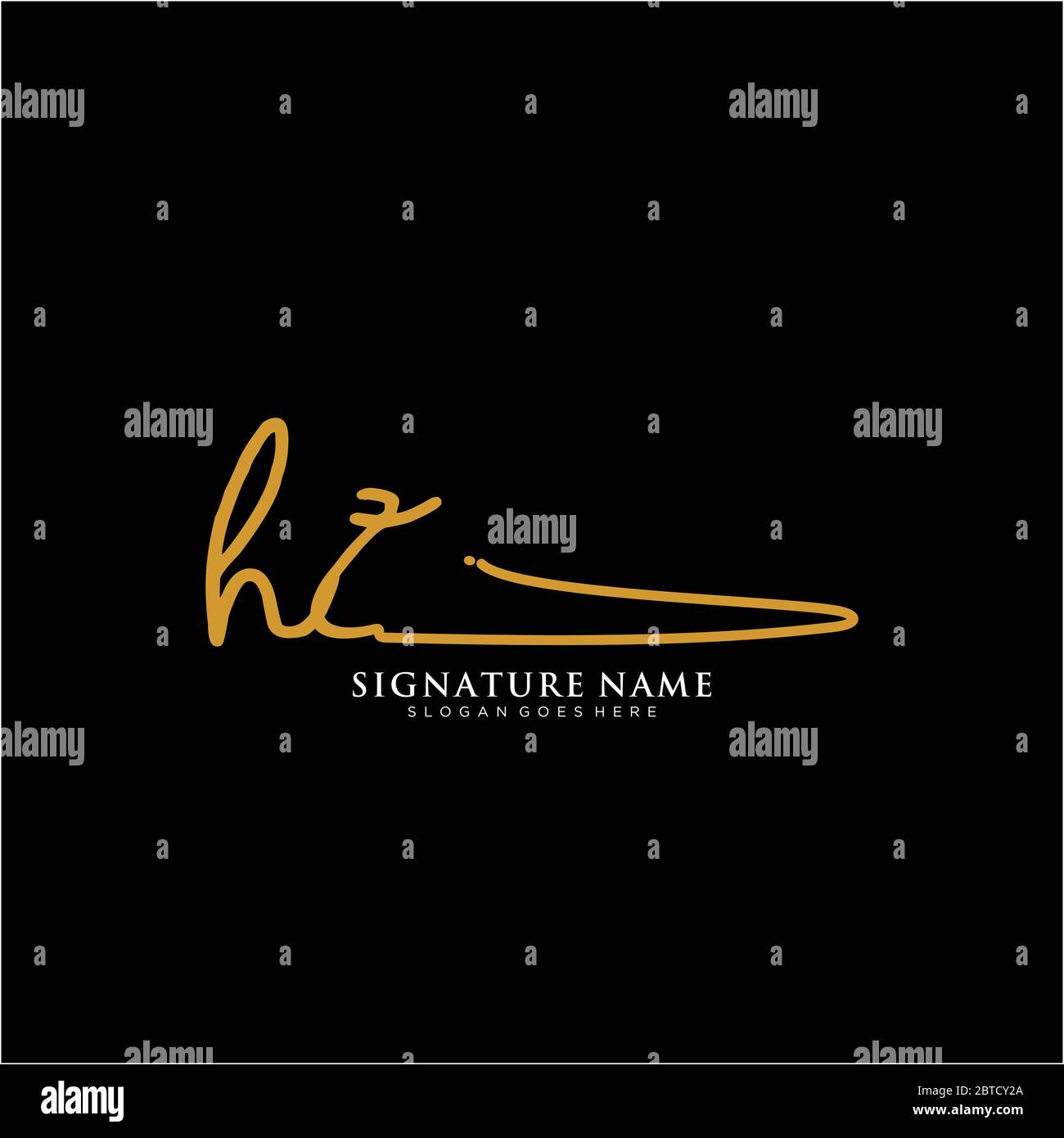 Hz initials logo hi-res stock photography and images - Alamy
