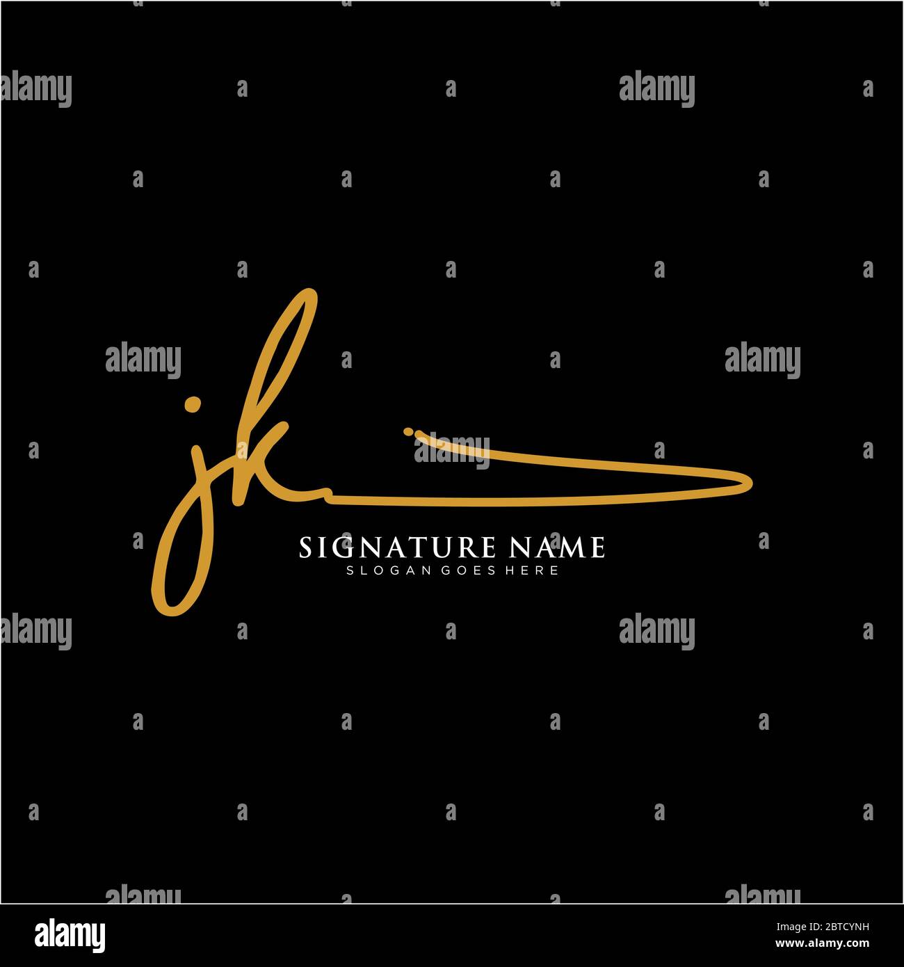 Handwritten jk vector vectors hi-res stock photography and images - Alamy