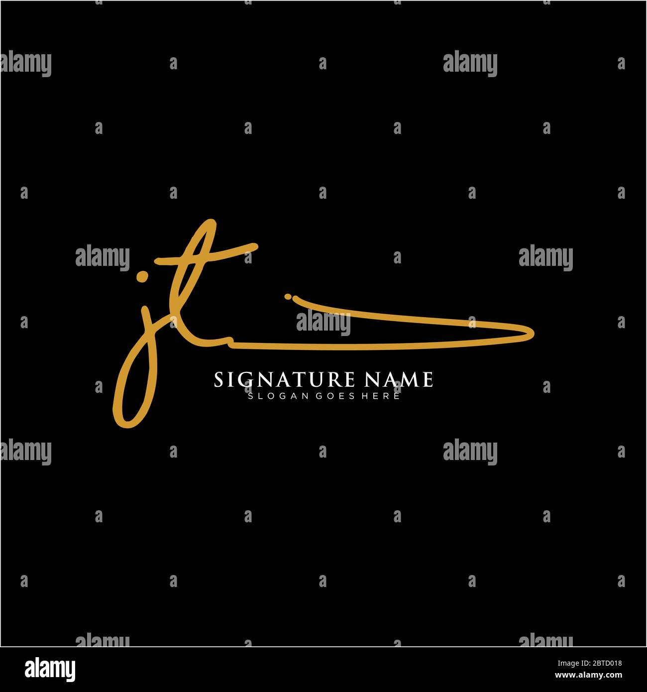 Jt initials logo hi-res stock photography and images - Alamy