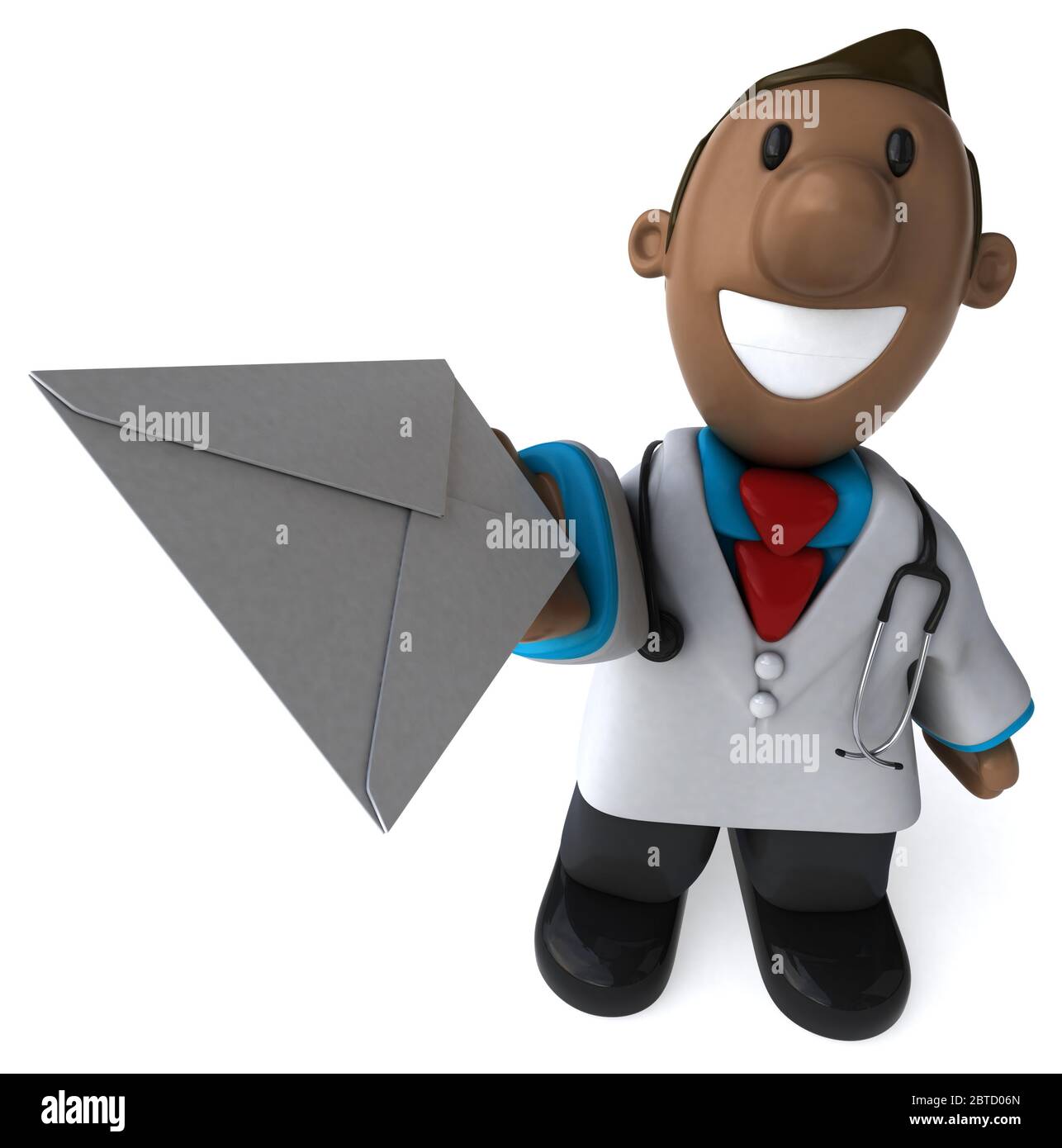 Fun doctor - 3D Illustration Stock Photo - Alamy