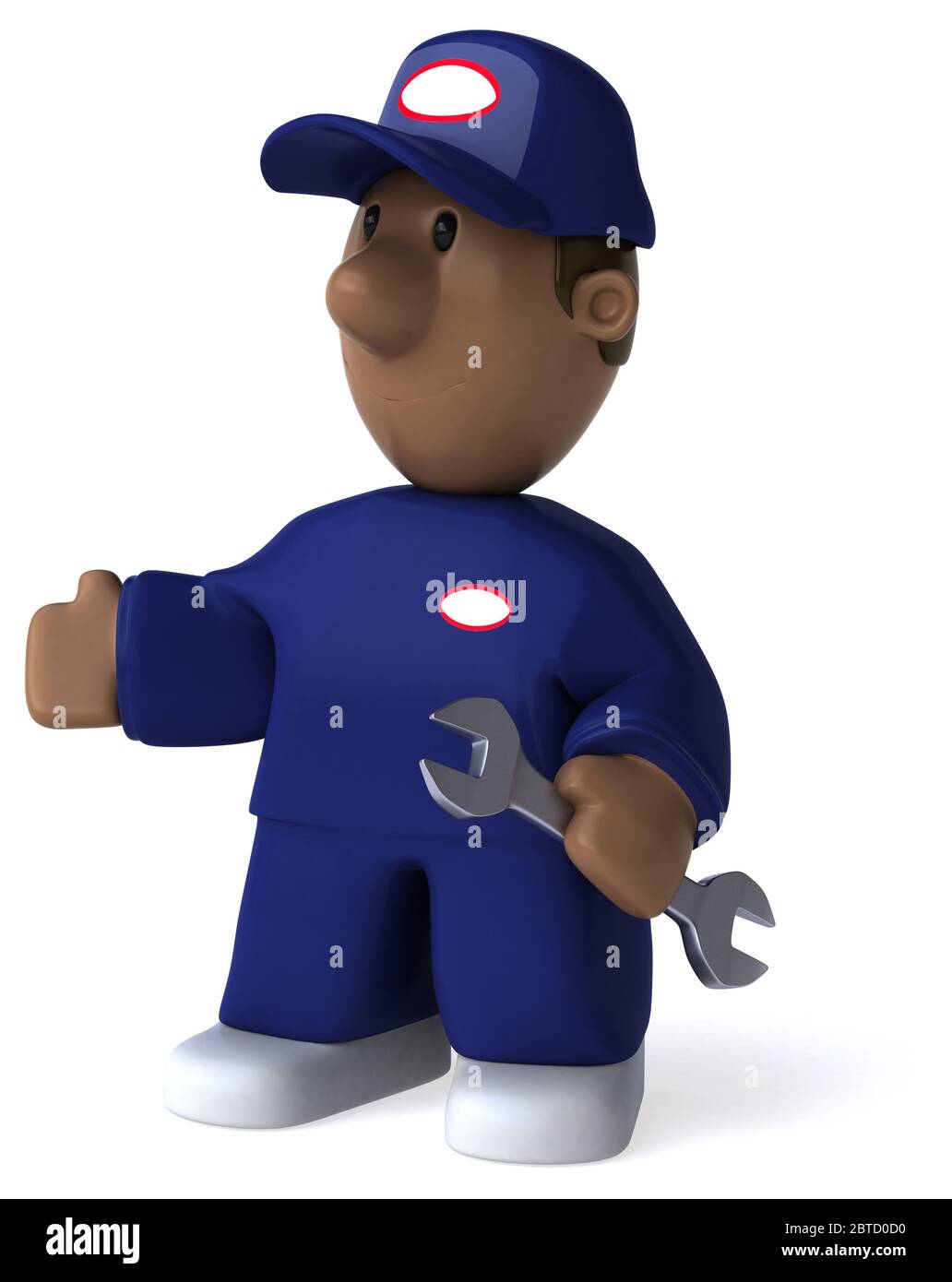 Fun mechanic - 3D Illustration Stock Photo - Alamy