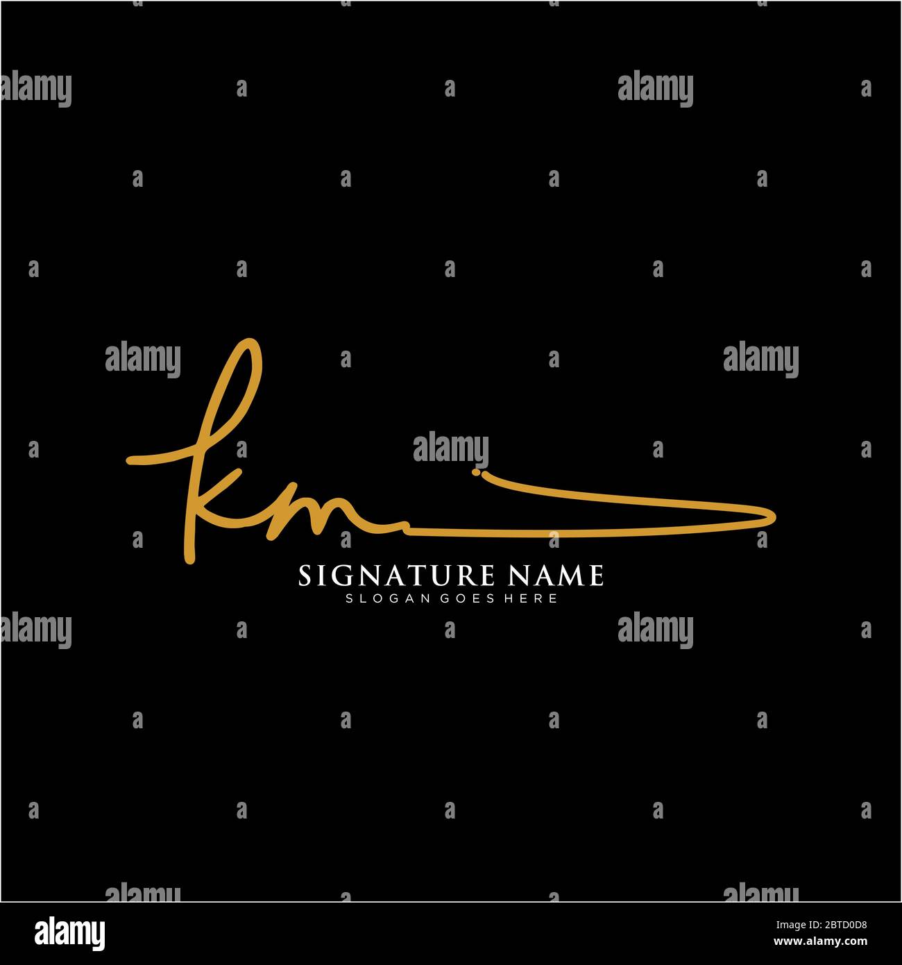 Km initials logo hi-res stock photography and images - Alamy