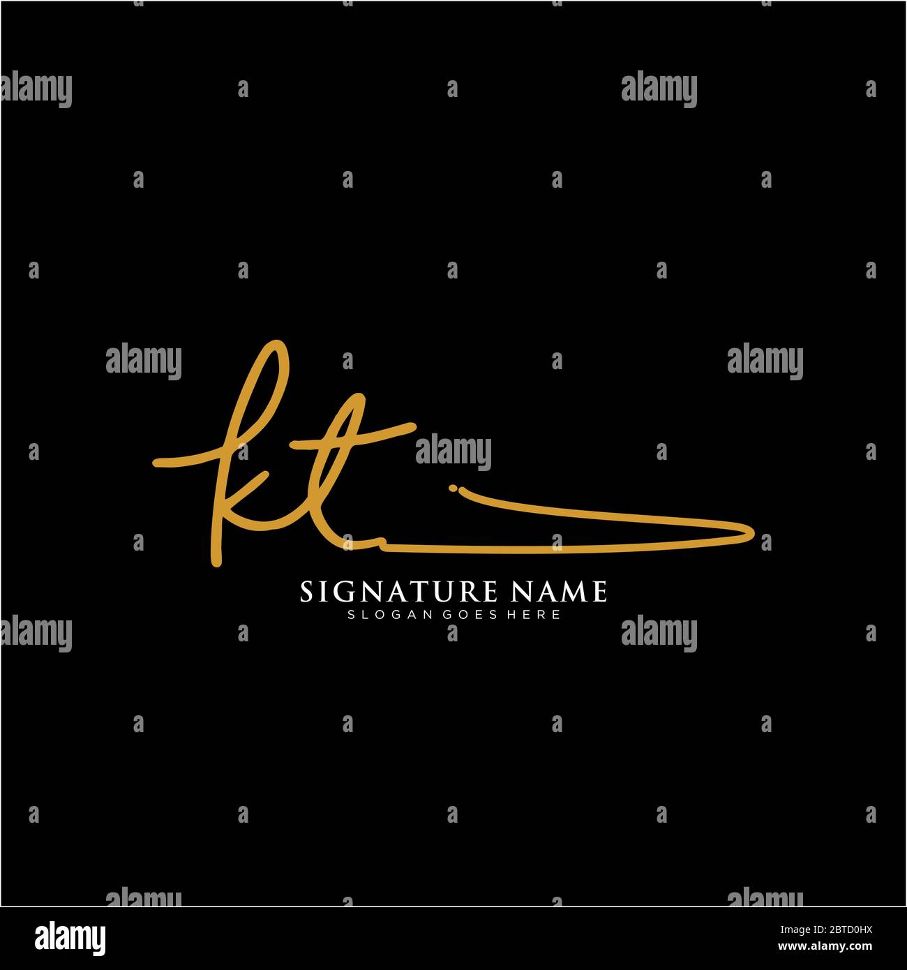 Kt initials logo hi-res stock photography and images - Alamy