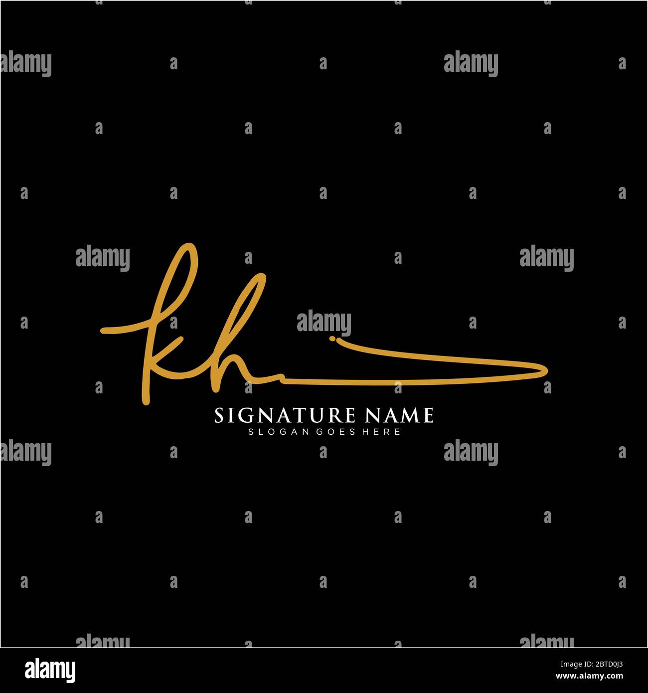 Kh signature Stock Vector Images - Alamy