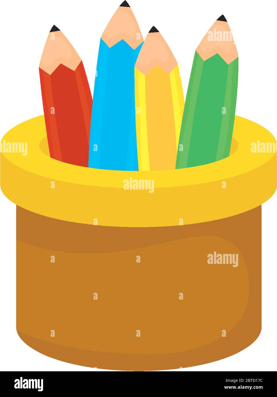 Set colored pencils in Stock Vector Images - Alamy