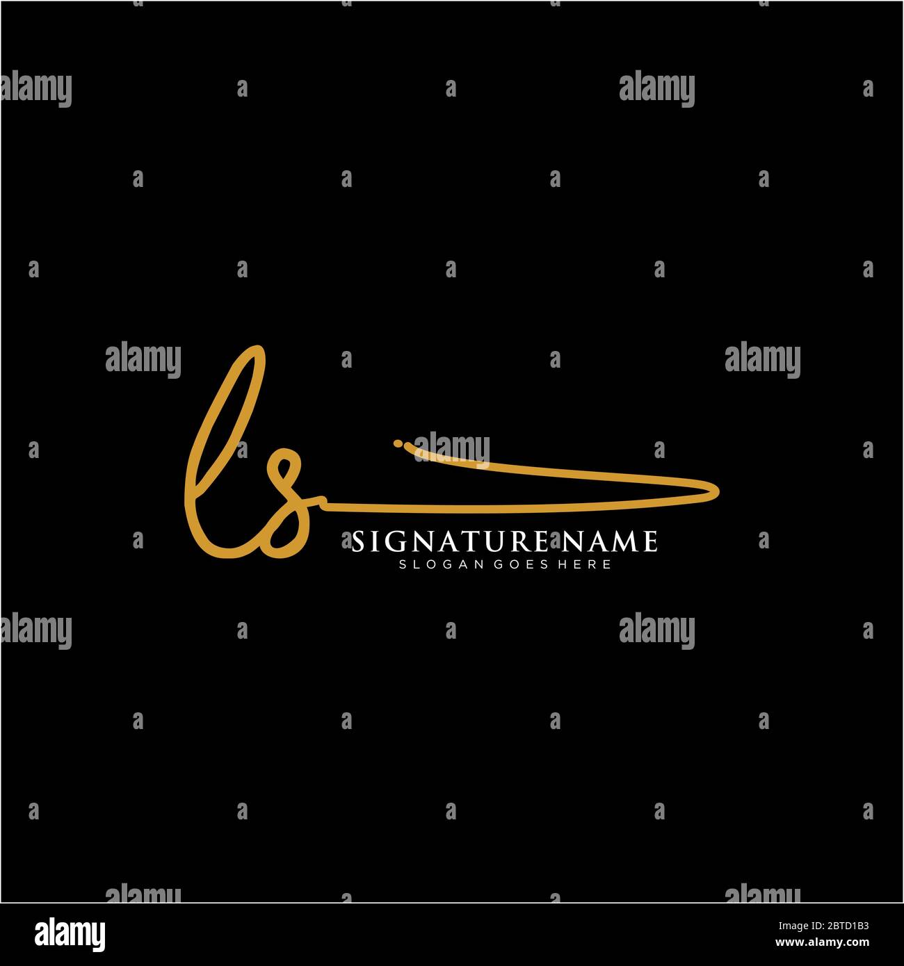 Ls signature Stock Vector Images - Alamy
