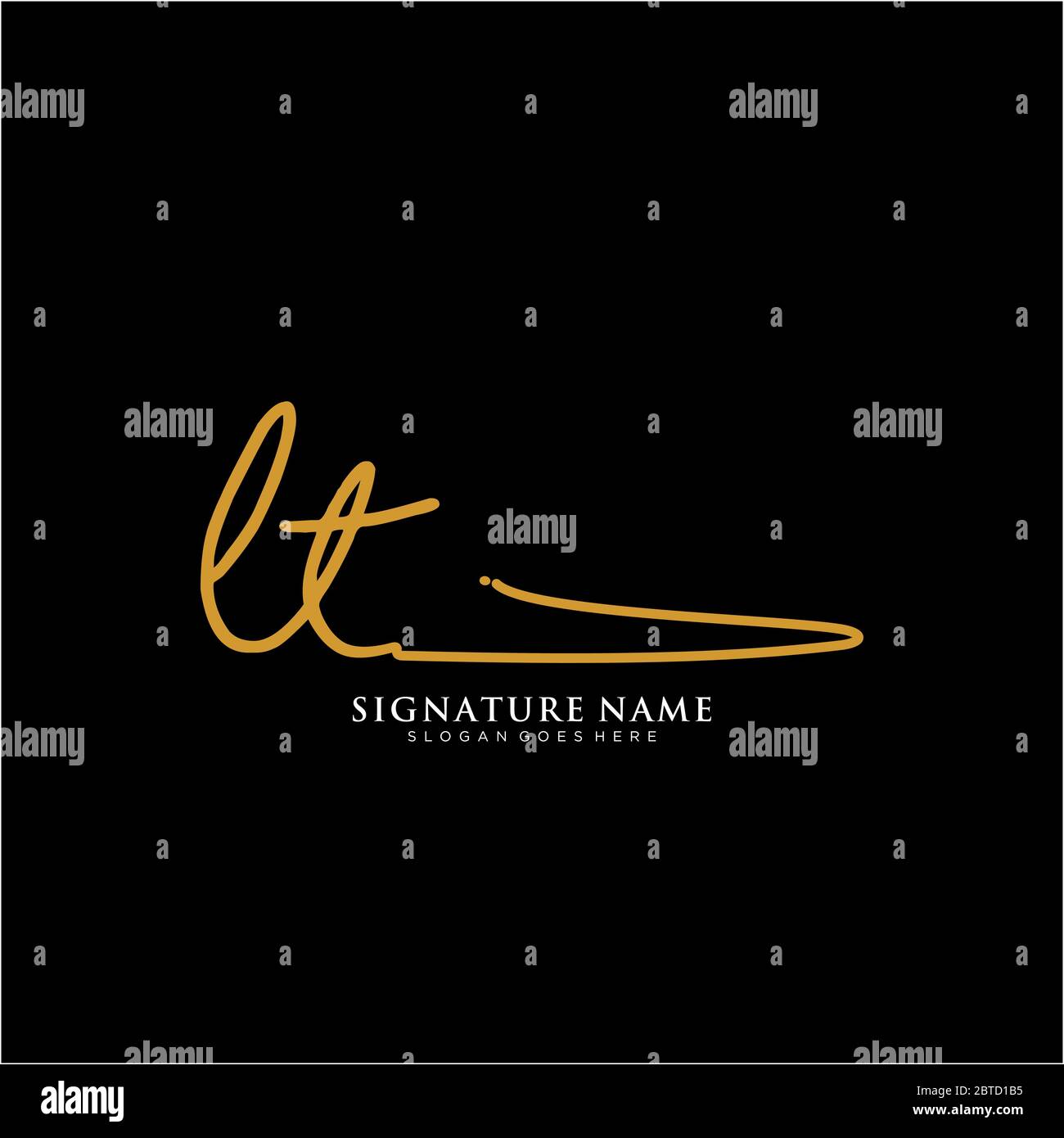 Lt initials logo hi-res stock photography and images - Alamy