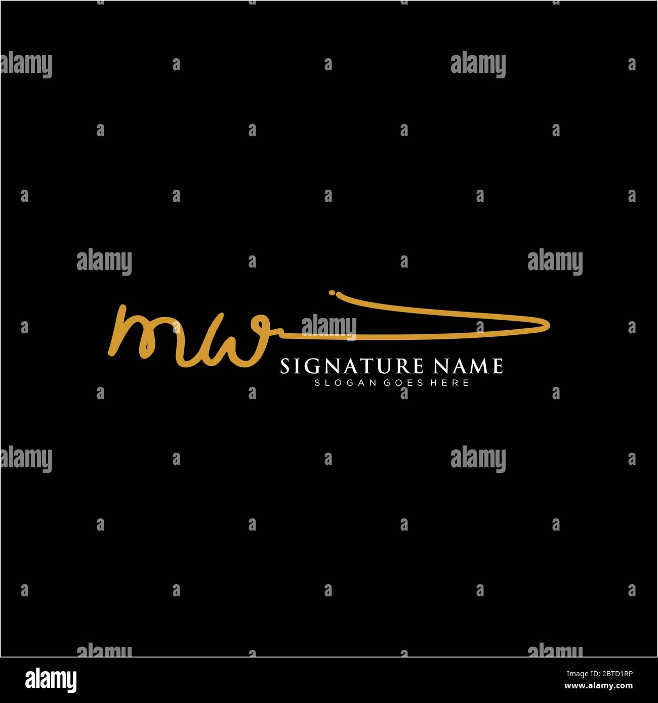 Mw initials logo hi-res stock photography and images - Alamy