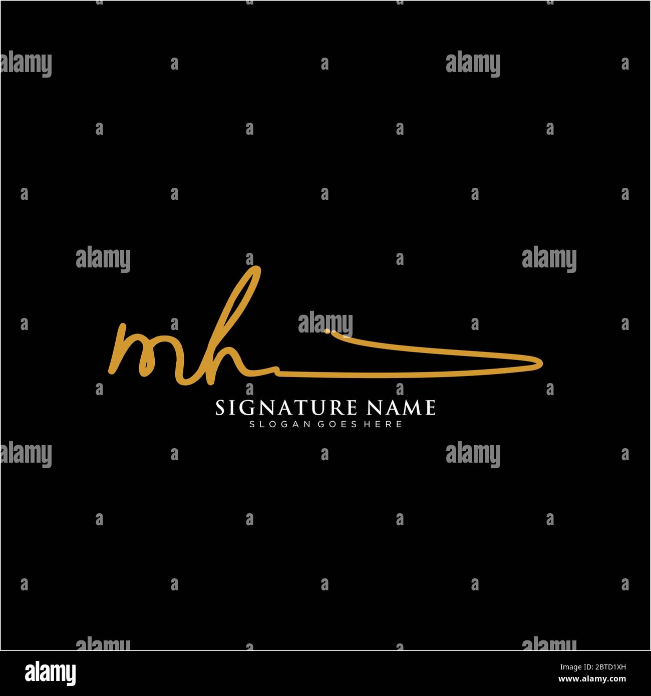 Mh initials logo hi-res stock photography and images - Alamy