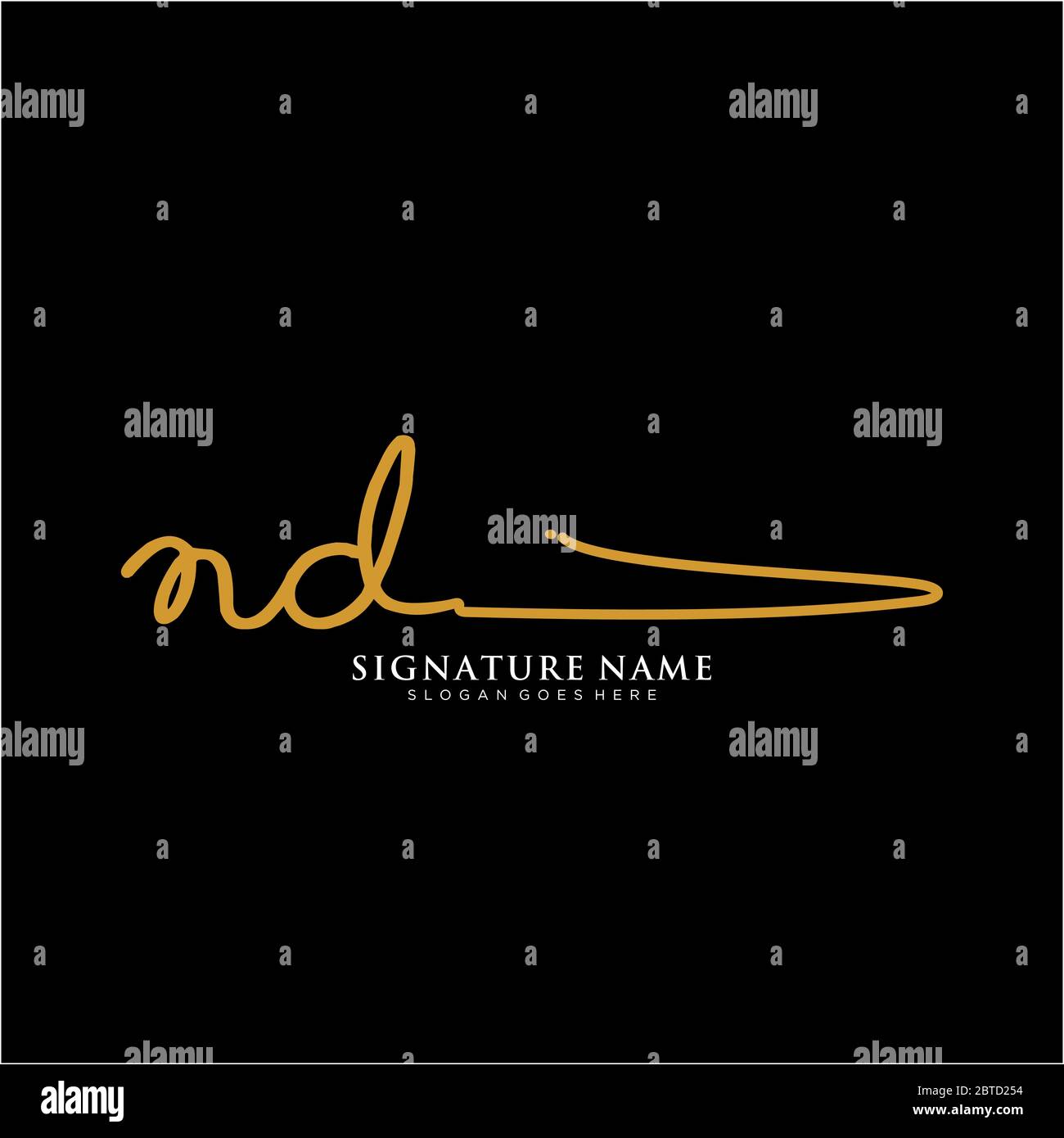 Nd initials logo hi-res stock photography and images - Alamy