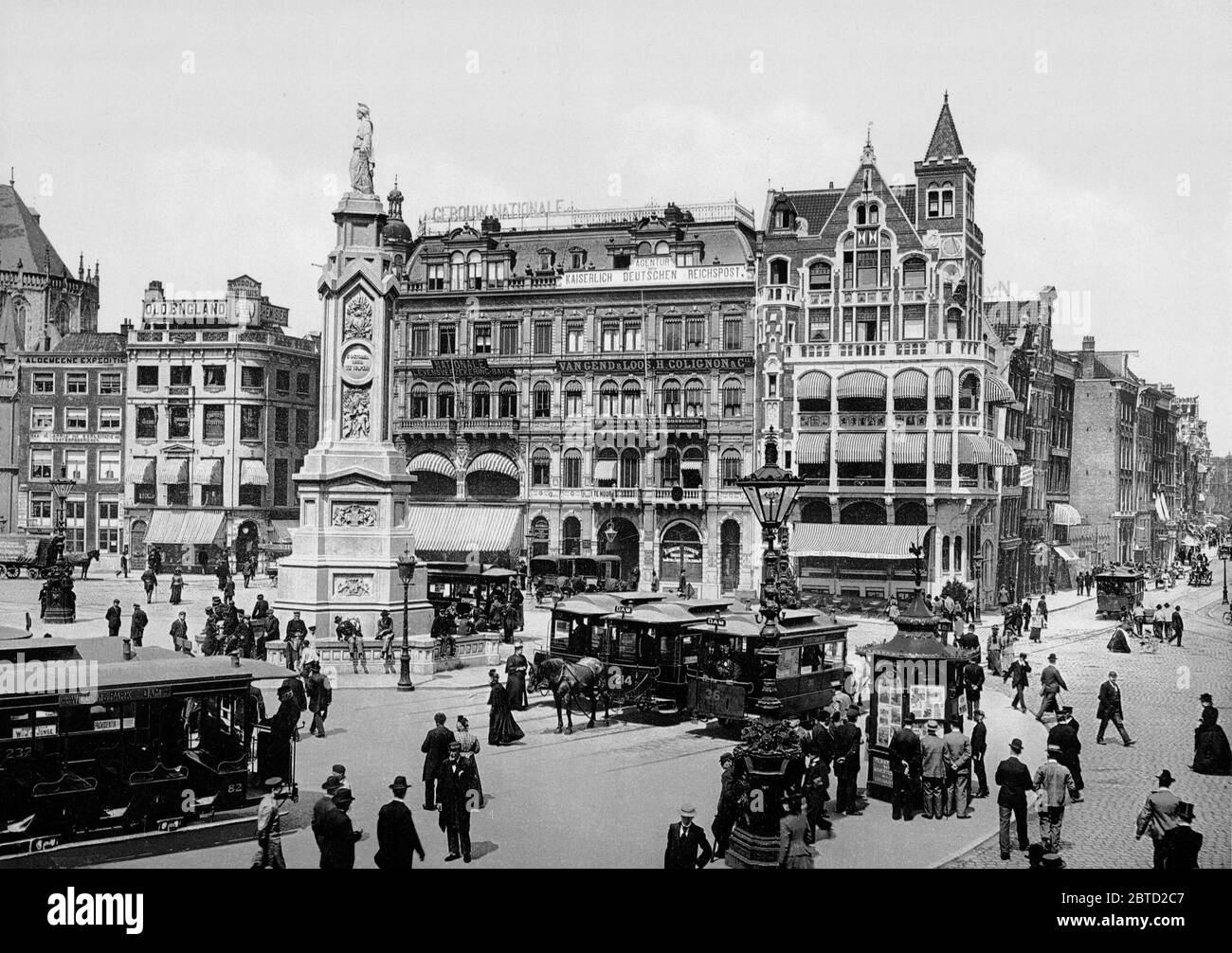 Amsterdam Dam Holland ca. 1890-1900 Stock Photo - Alamy