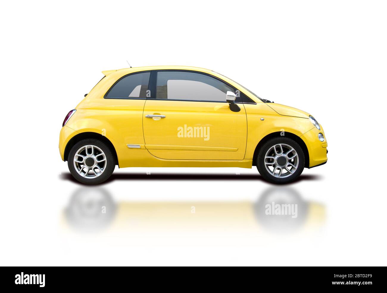 Small Italian sport hatchback car isolated on white Stock Photo - Alamy