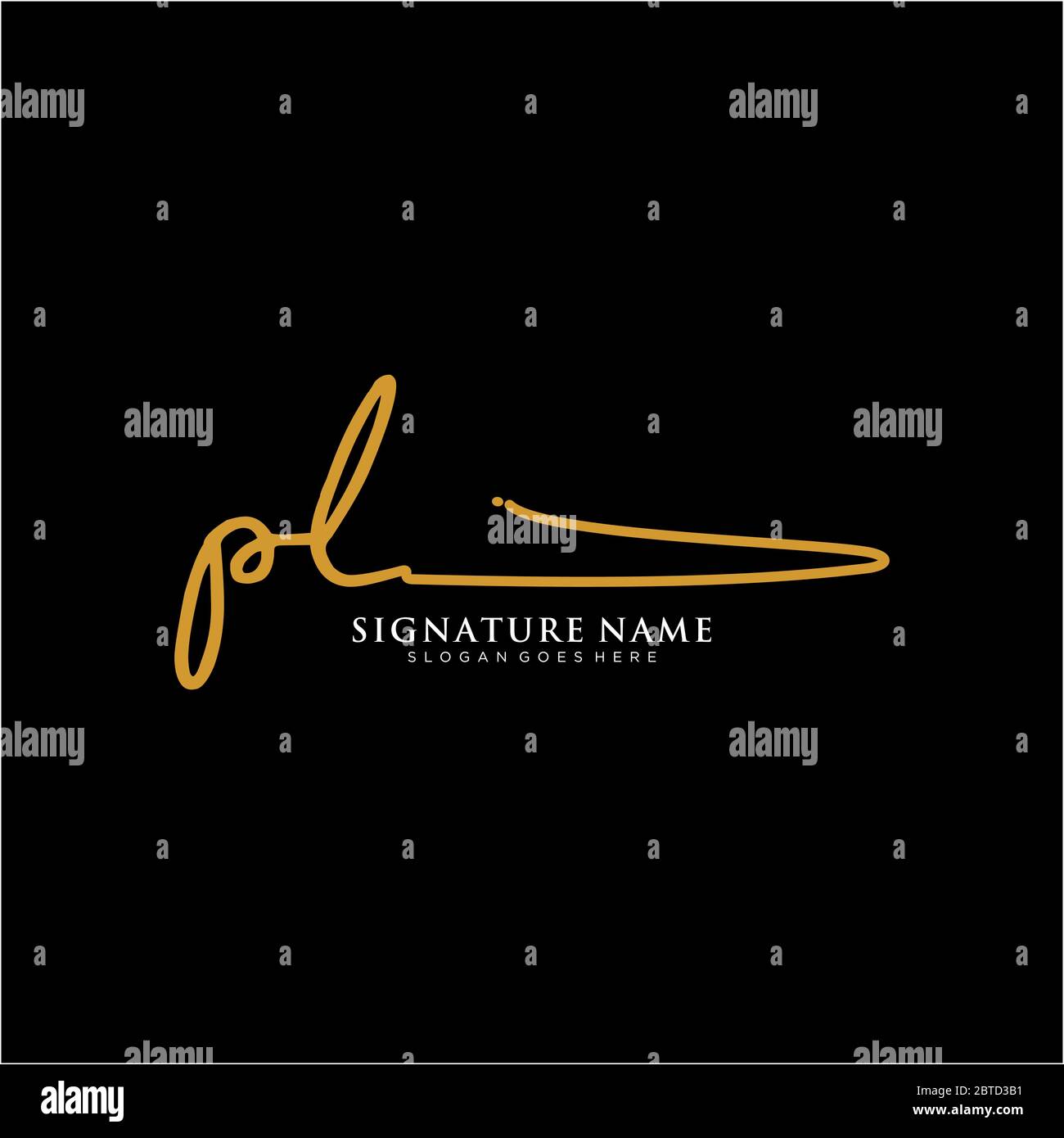 Pl initials logo hi-res stock photography and images - Alamy