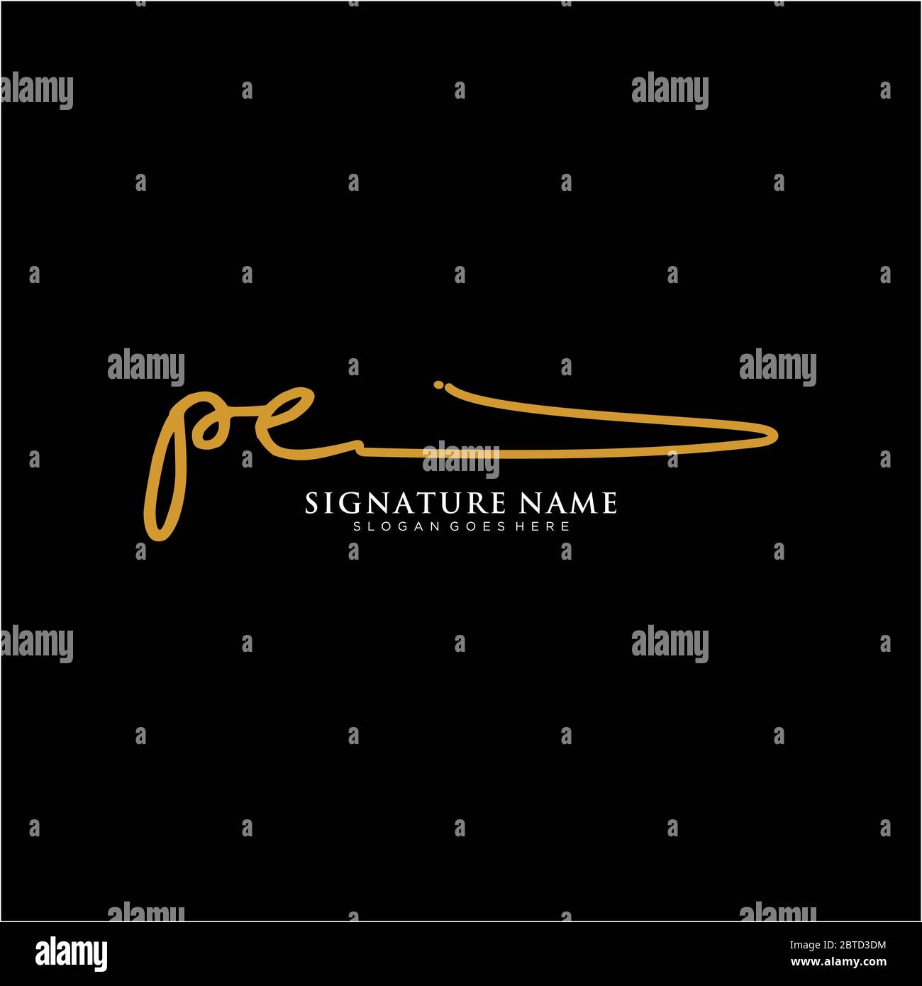 Pe initials logo hi-res stock photography and images - Alamy