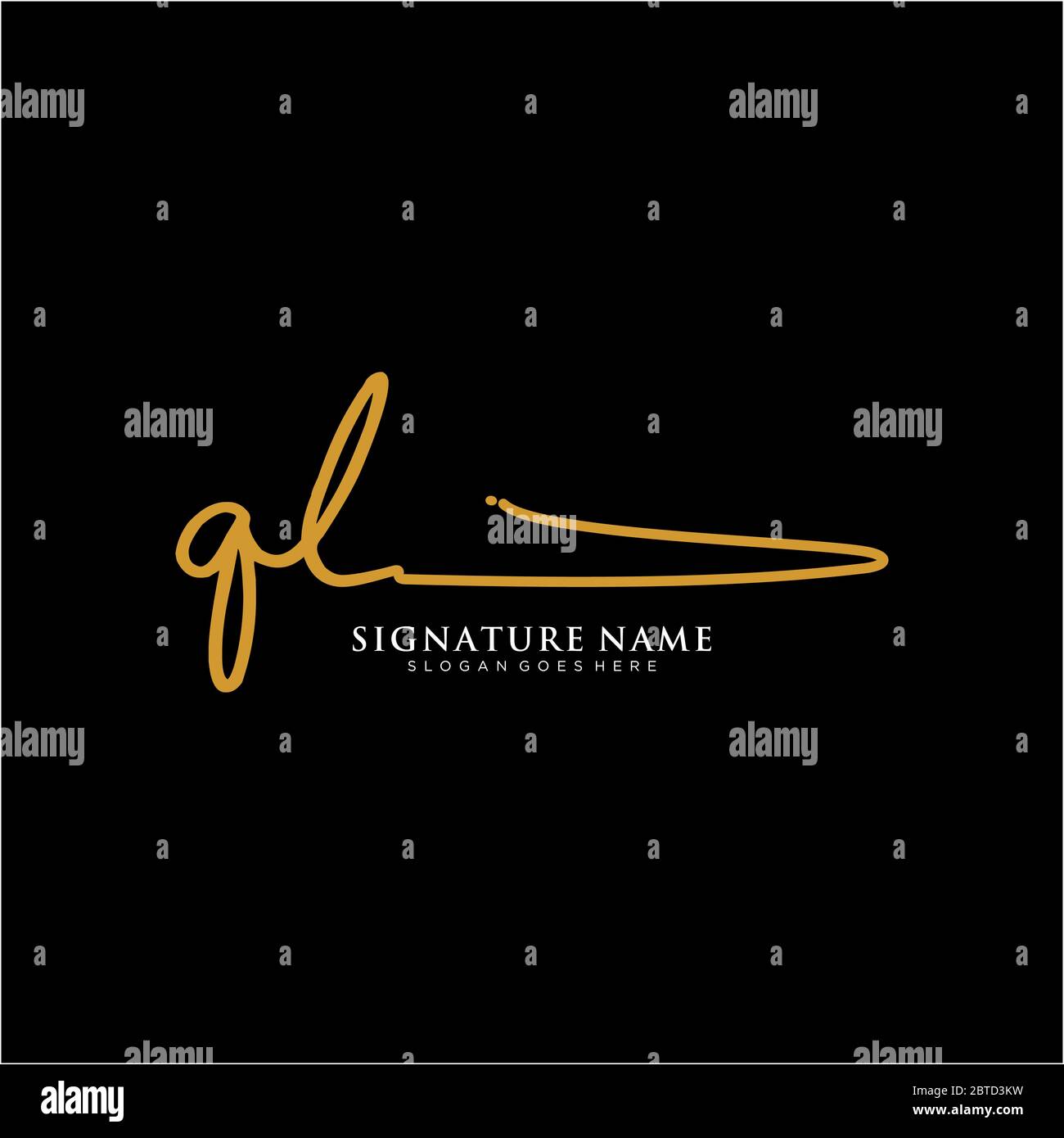 Ql initials logo hi-res stock photography and images - Alamy