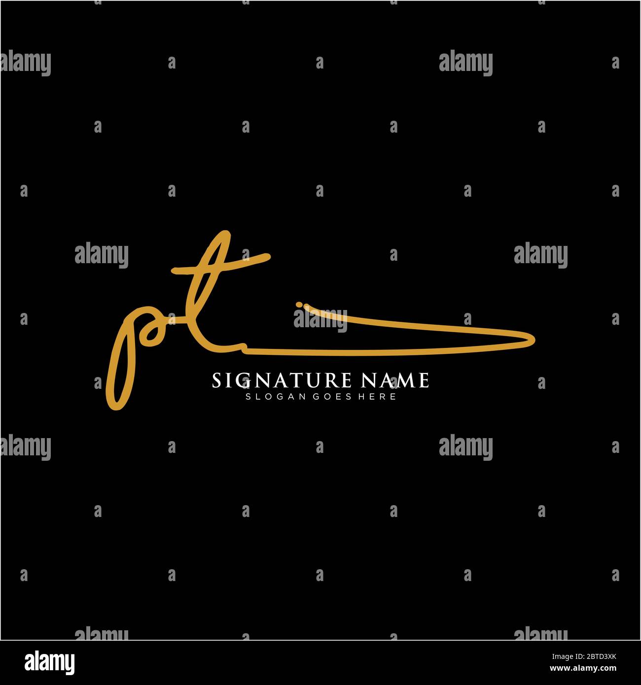 Pt initials logo hi-res stock photography and images - Alamy