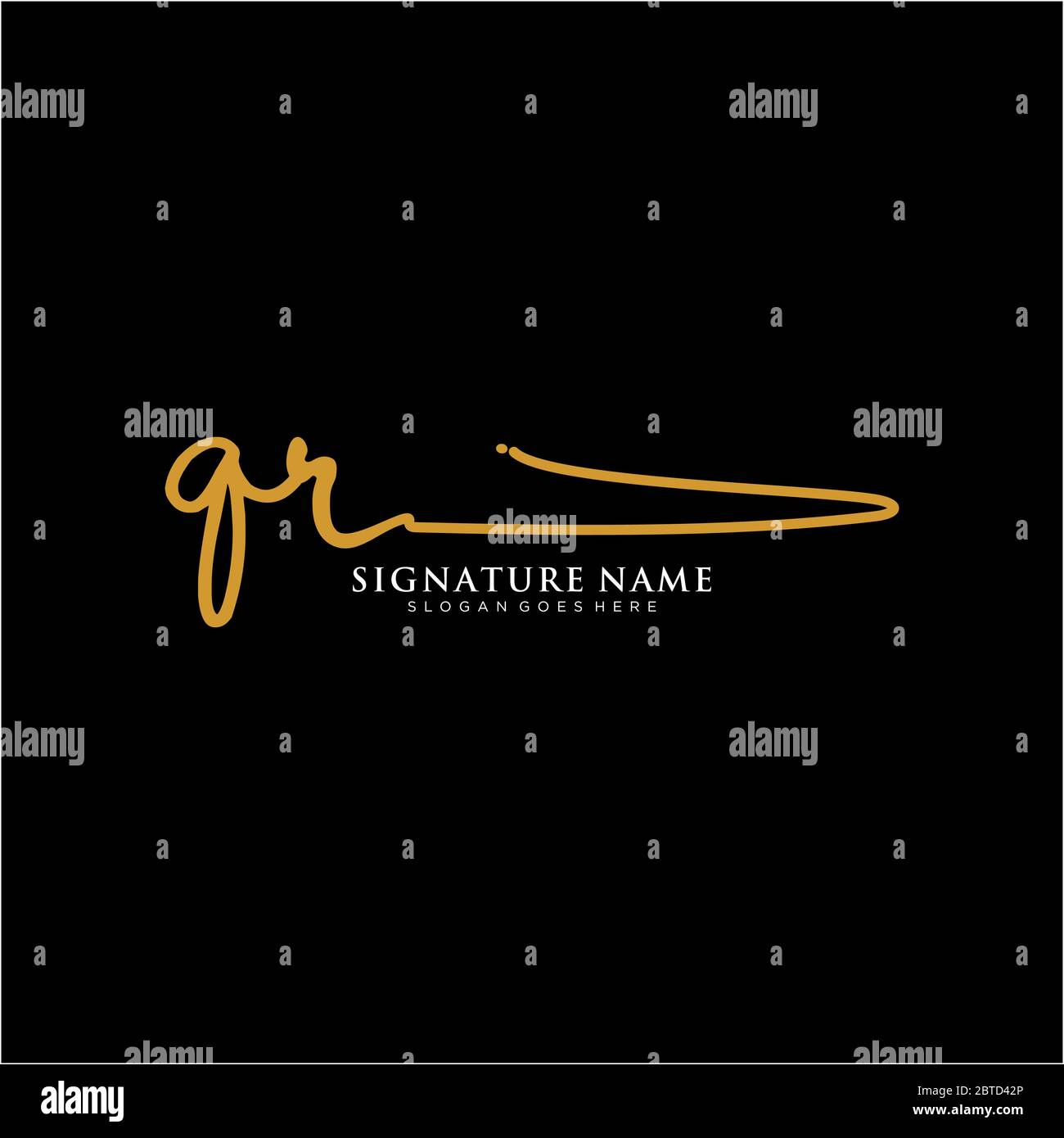 Qr initials logo hi-res stock photography and images - Alamy