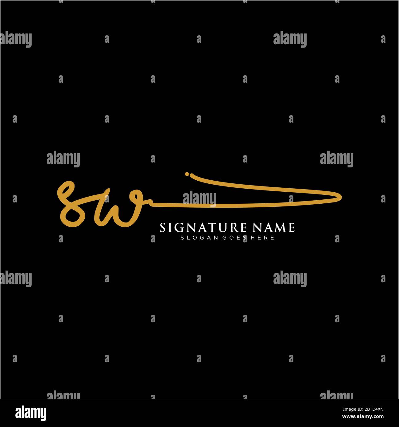 Sw initials logo hi-res stock photography and images - Alamy