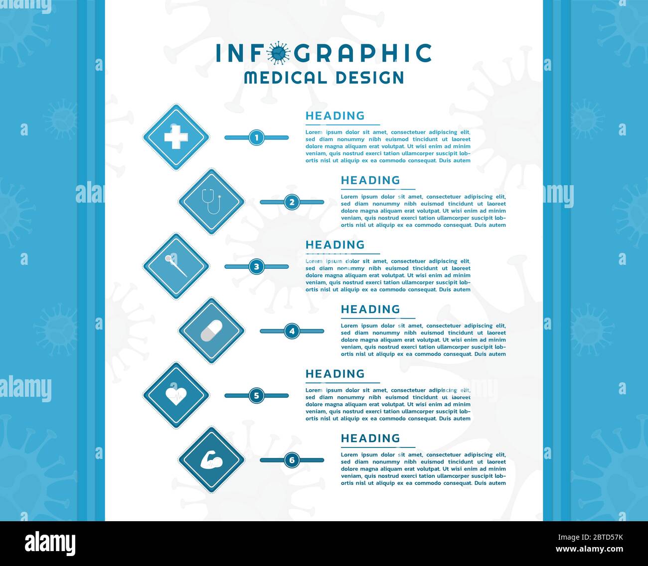 Infographic modern square shape icon for medical design ingredient ...
