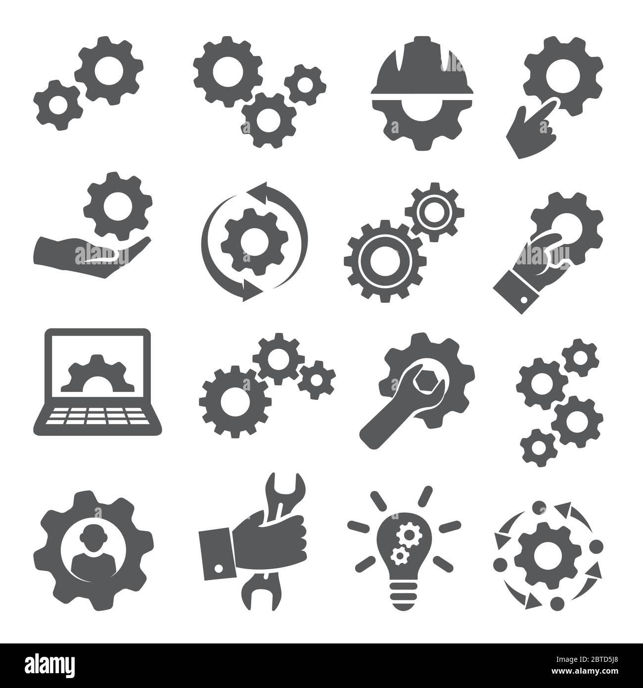 Settings icon motion background design Cut Out Stock Images & Pictures ...