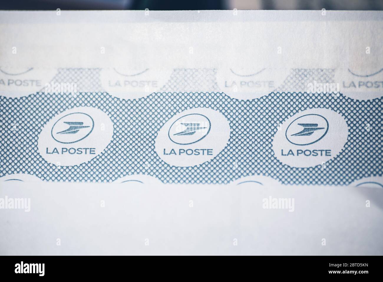 Paris, France - Nov 15, 2019: La Poste French postal national operator ...