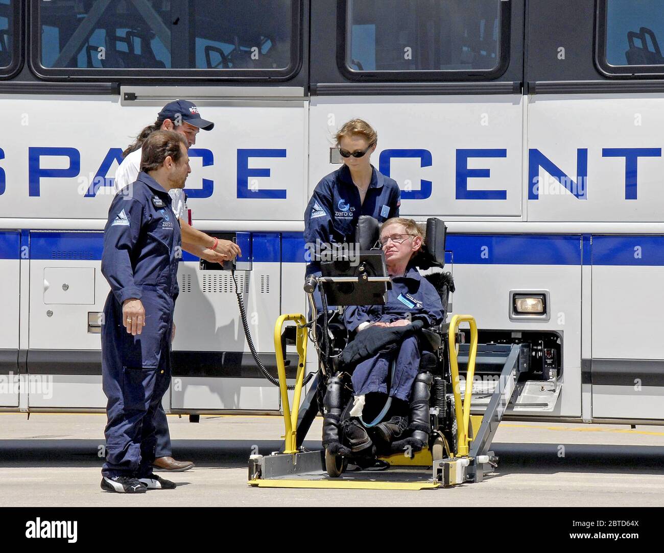2007 - Noted physicist Stephen Hawking greets the media after his ...