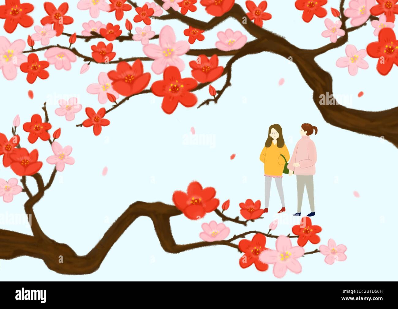 Beautiful spring day with colorful flowers illustration 003 Stock ...