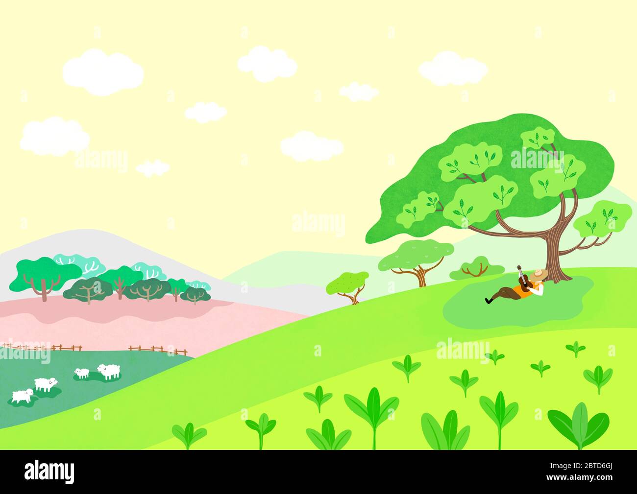 Beautiful mountain sheep Stock Vector Images - Alamy